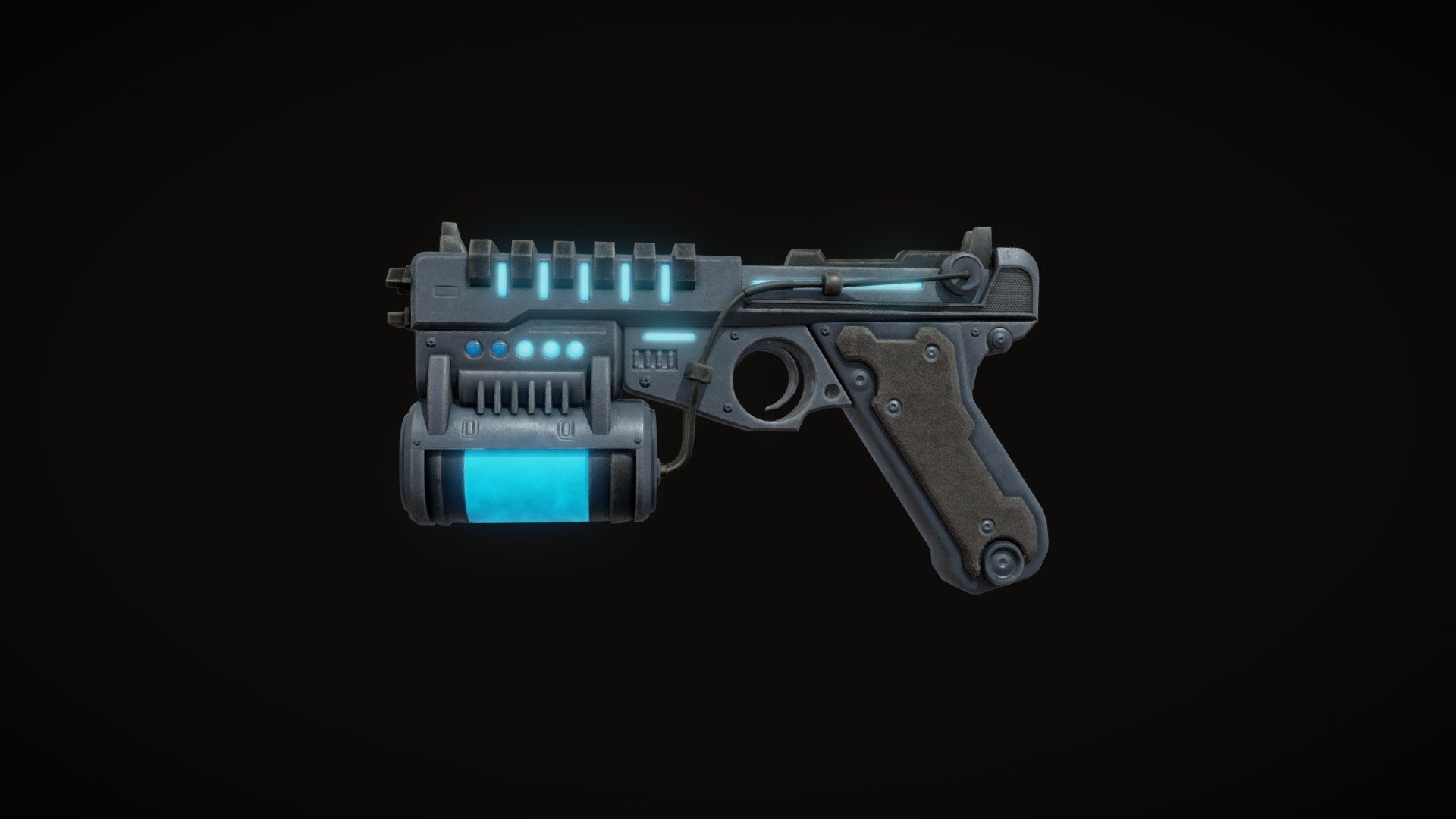 Sci-fi plasma gun - 3D model by Trulz [3daa5c8] - Sketchfab