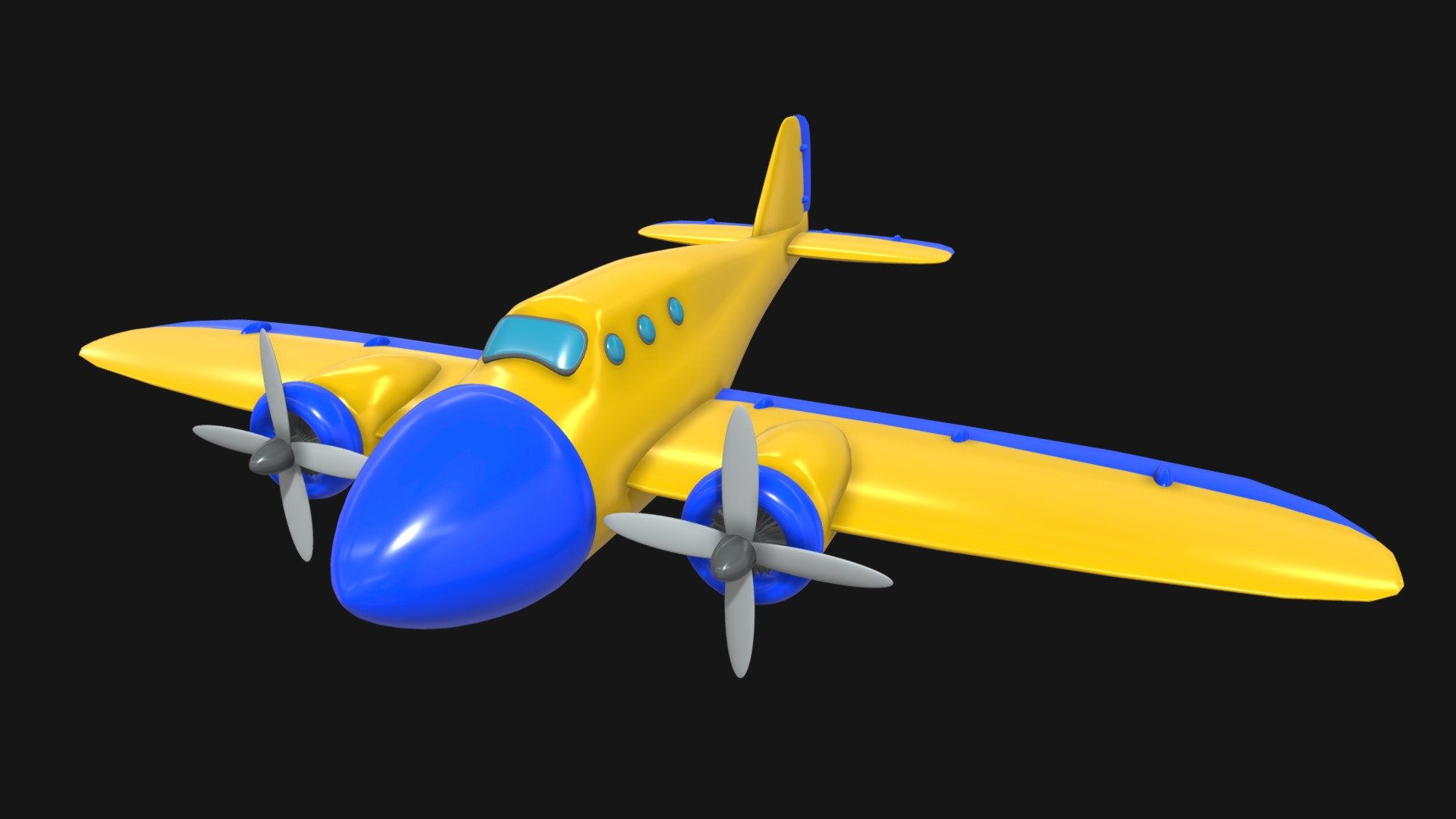 Toon Plane 1 - Buy Royalty Free 3D model by Randall_3D [3db2034 ...