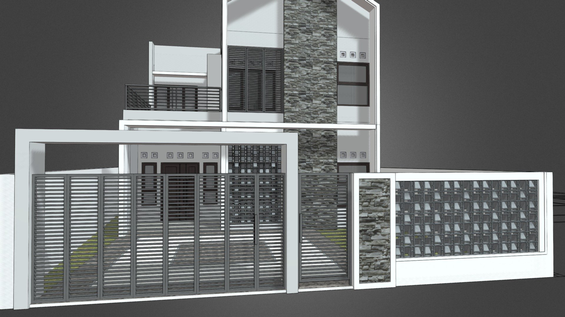 Desain Rumah Modern | Type 3 - Download Free 3D model by Seniman 3D ...