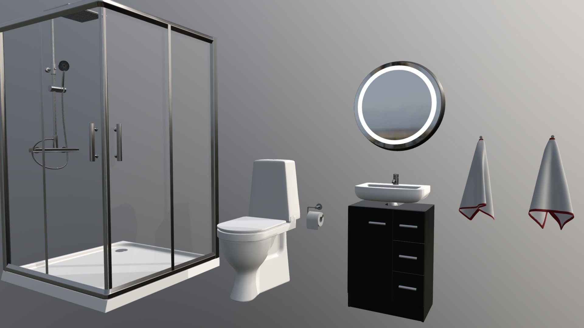Bathroom scene - 3D model by Filip (@filip.hans.nyberg) [3db8fba ...