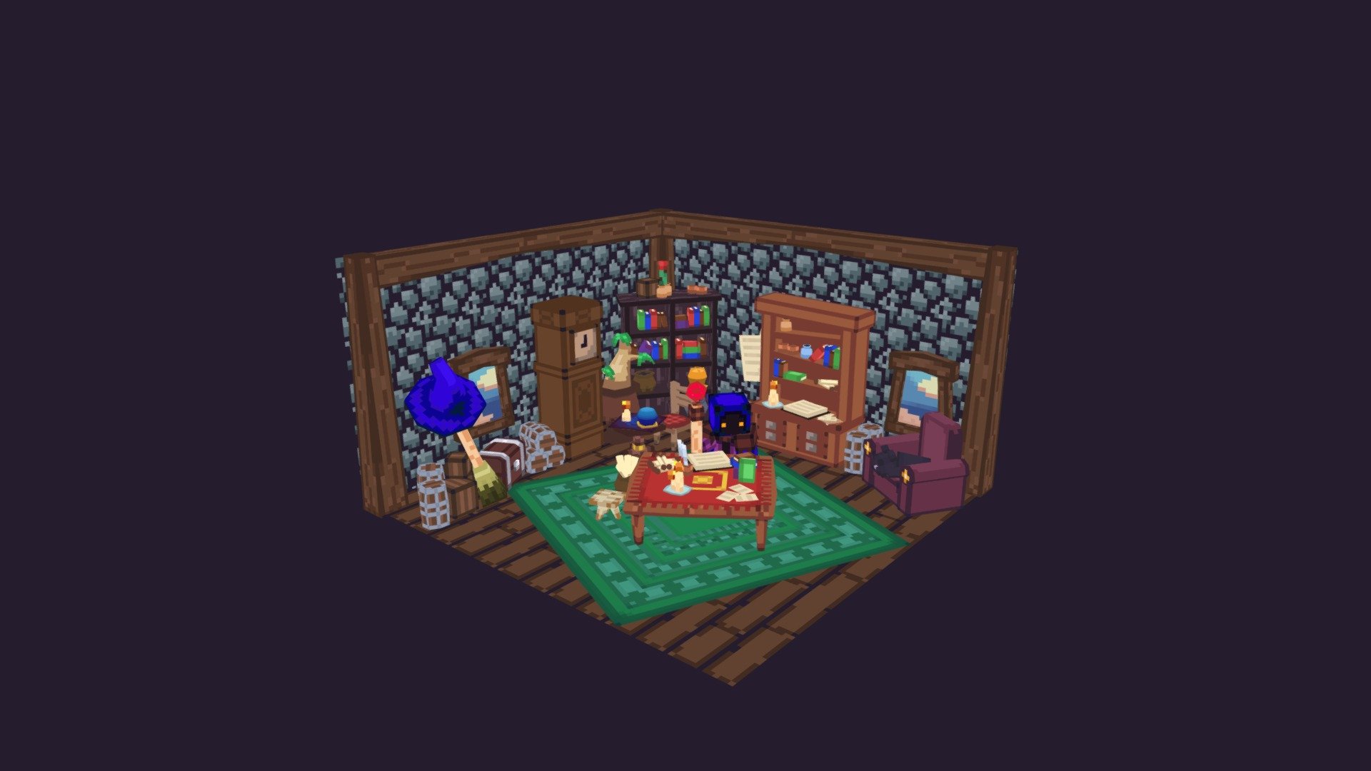 Wizard's Room - 3D model by 8mugen [3dba2f4] - Sketchfab