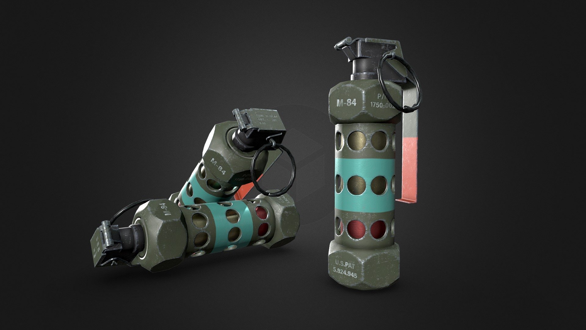 M84 Stun Grenade "Flashbang" - Download Free 3D model by ...