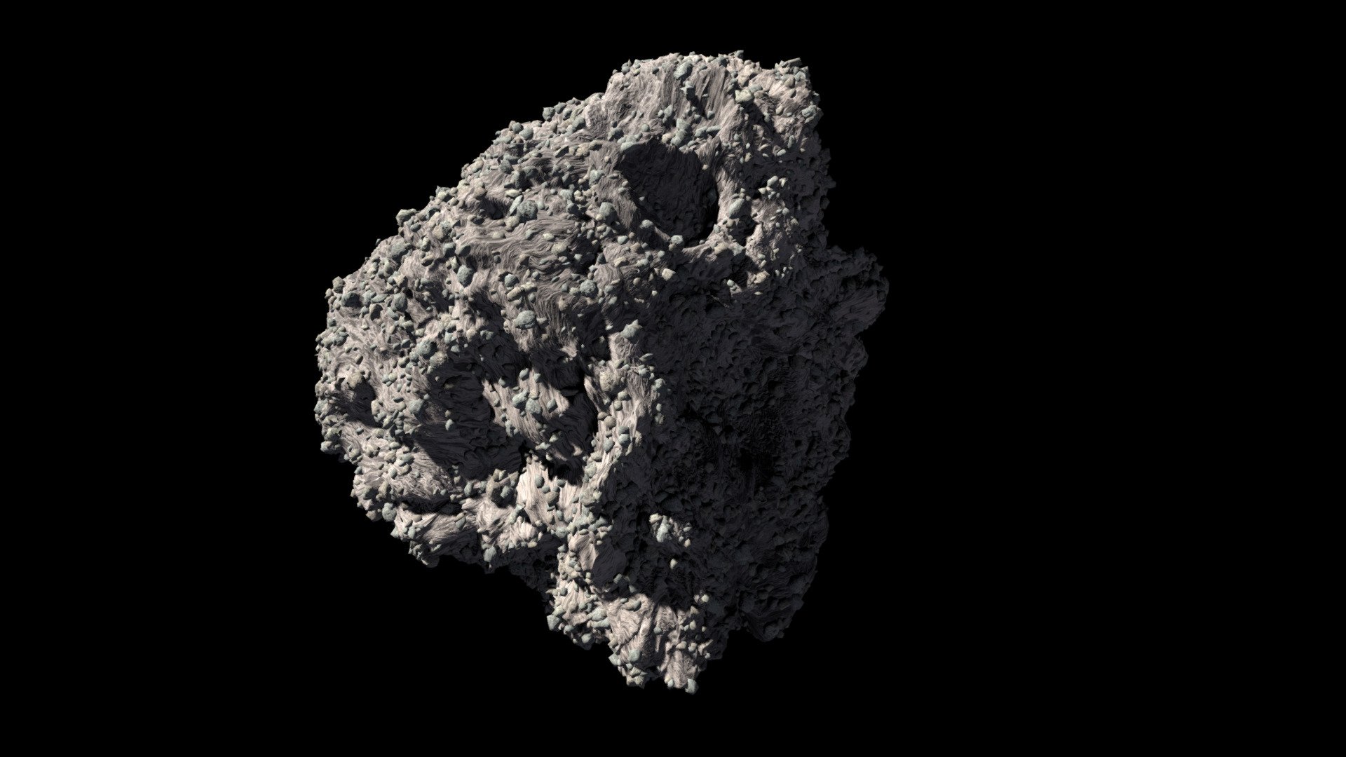Asteroid with Craters and Regolith (high-Poly) - Buy Royalty Free 3D ...