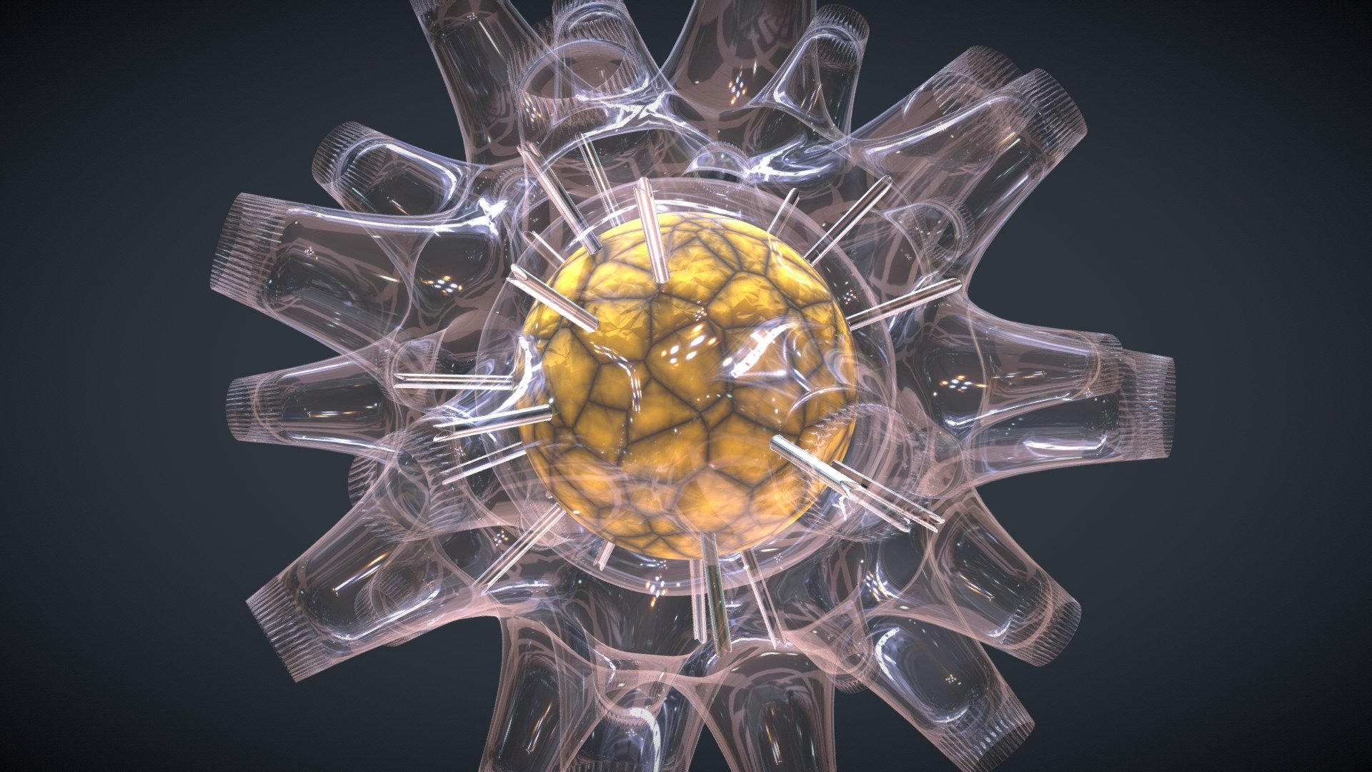 Acanthometra brevispina (Radiolarian) - Buy Royalty Free 3D model by ...