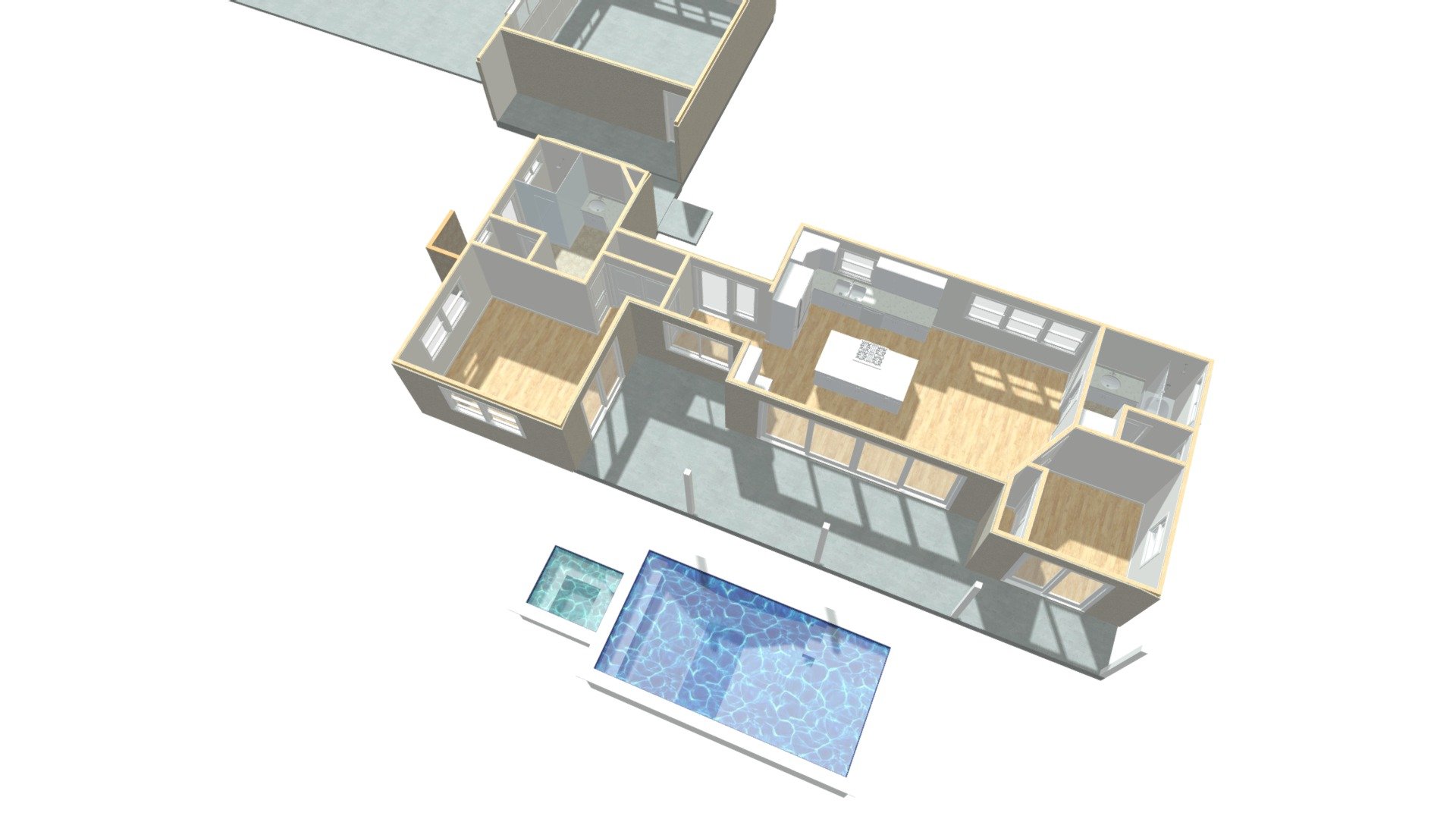 e-5 Morgan Ohana RENO w-Pool & Spa PRELIM PLAN - 3D model by Pro Draft ...