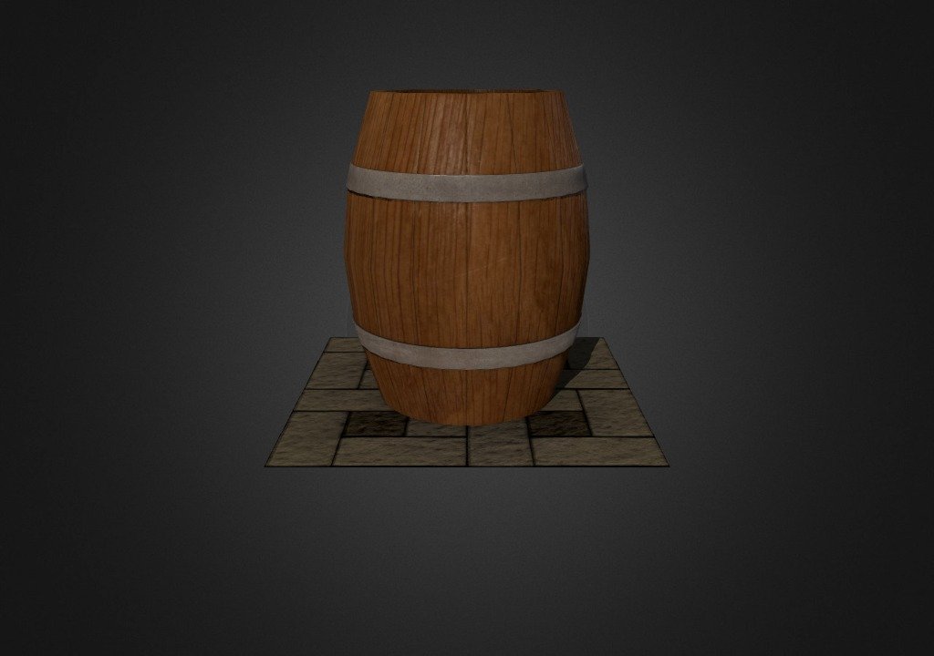 Game Asset - Barrel (Low Poly) - 3D model by Kaio Ortiz (@kaioortiz ...