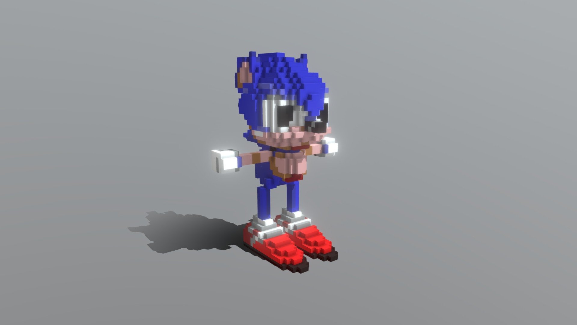 Voxel Sonic 1 0 Download Free 3d Model By Newglitchking [3dcae2e