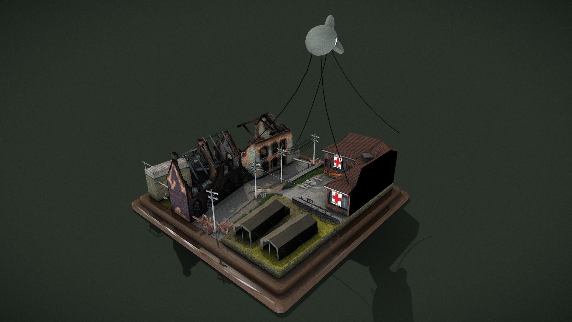 City Scene: World War 2 - Final Exam - 3D model by robin.vdv_art ...