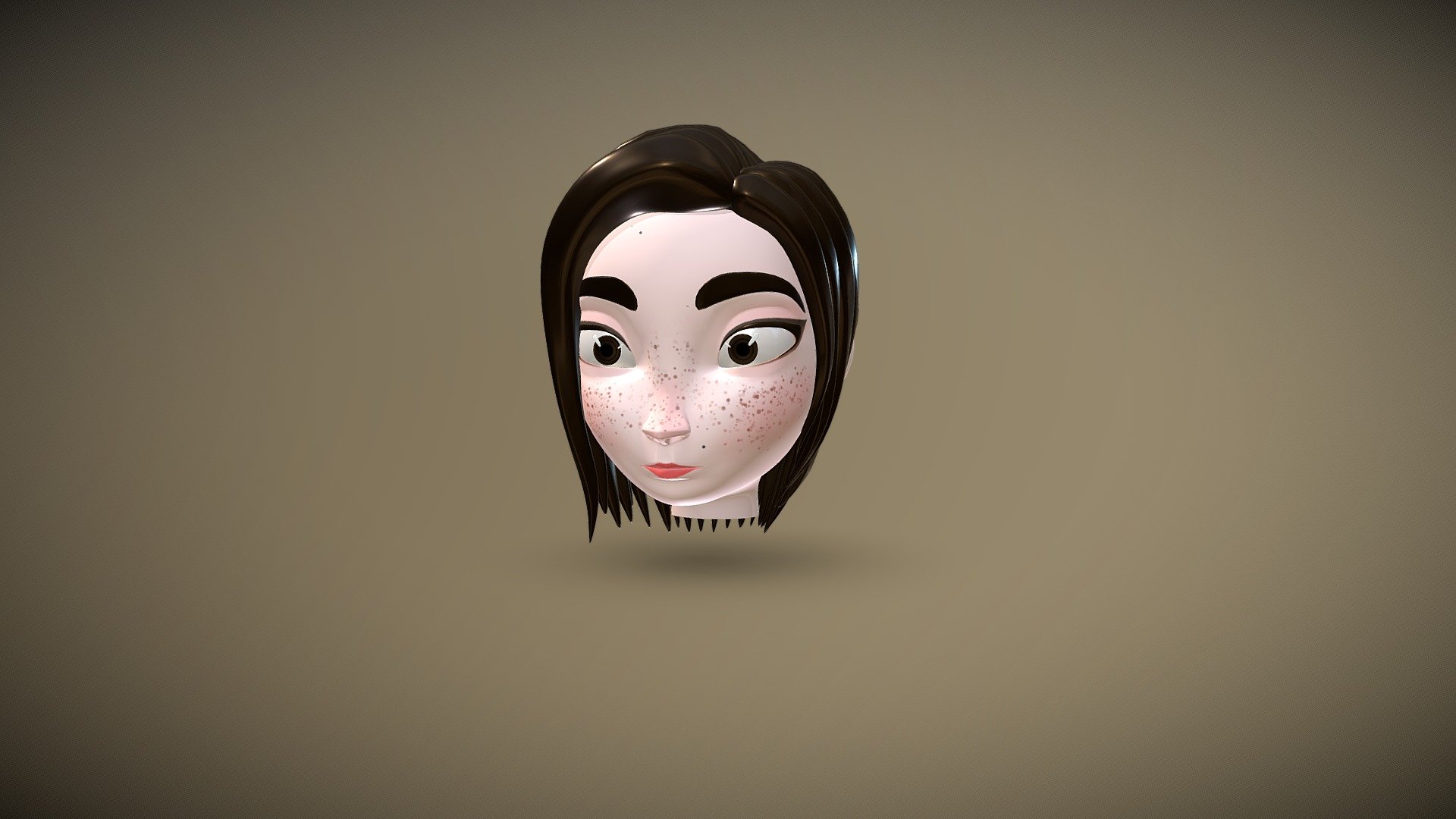 Stylized 3D Character Female Face_01 - 3D model by Ansar ALi ...