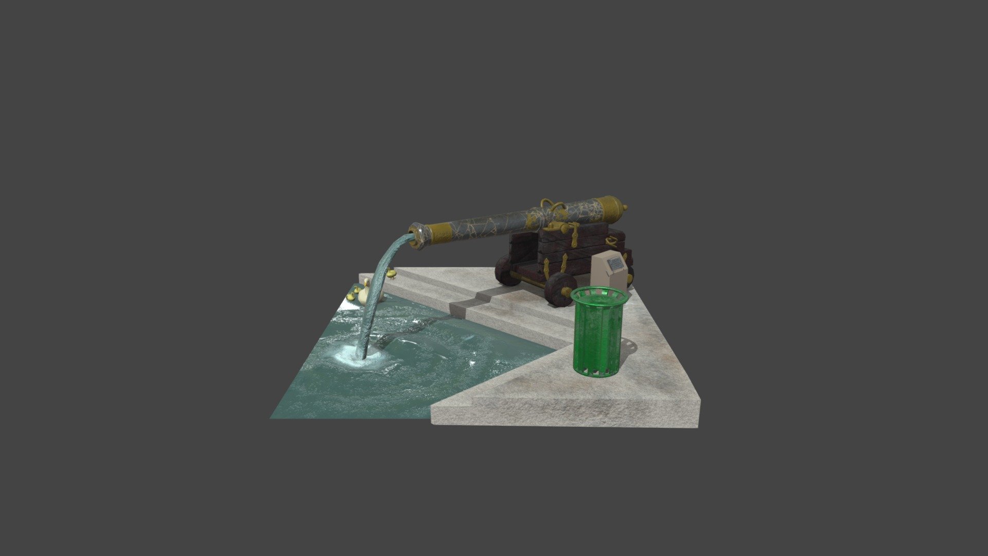 Fountan Cannon Final - Download Free 3D model by Xillionno [3dcdc82 ...