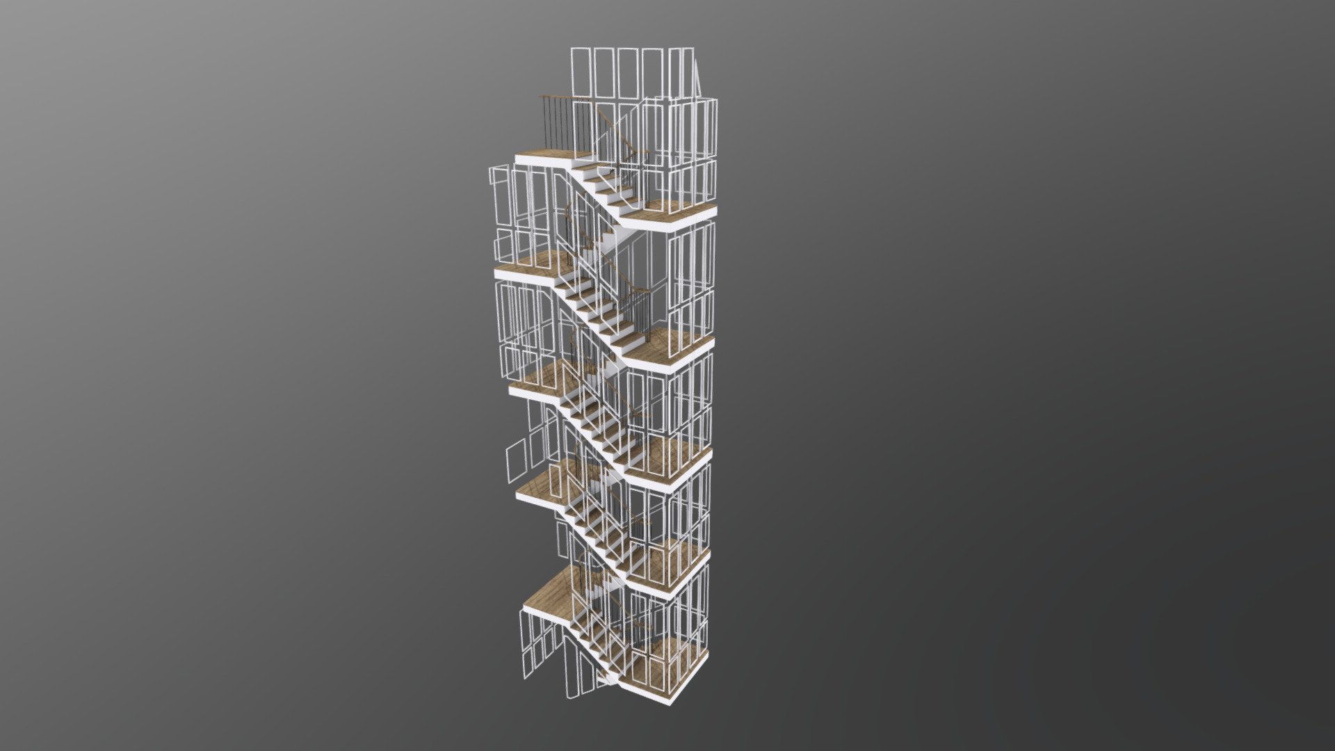Workshop CJ Wood – 1 Bentinck Mews Staircase - 3D model by MightyVisage ...