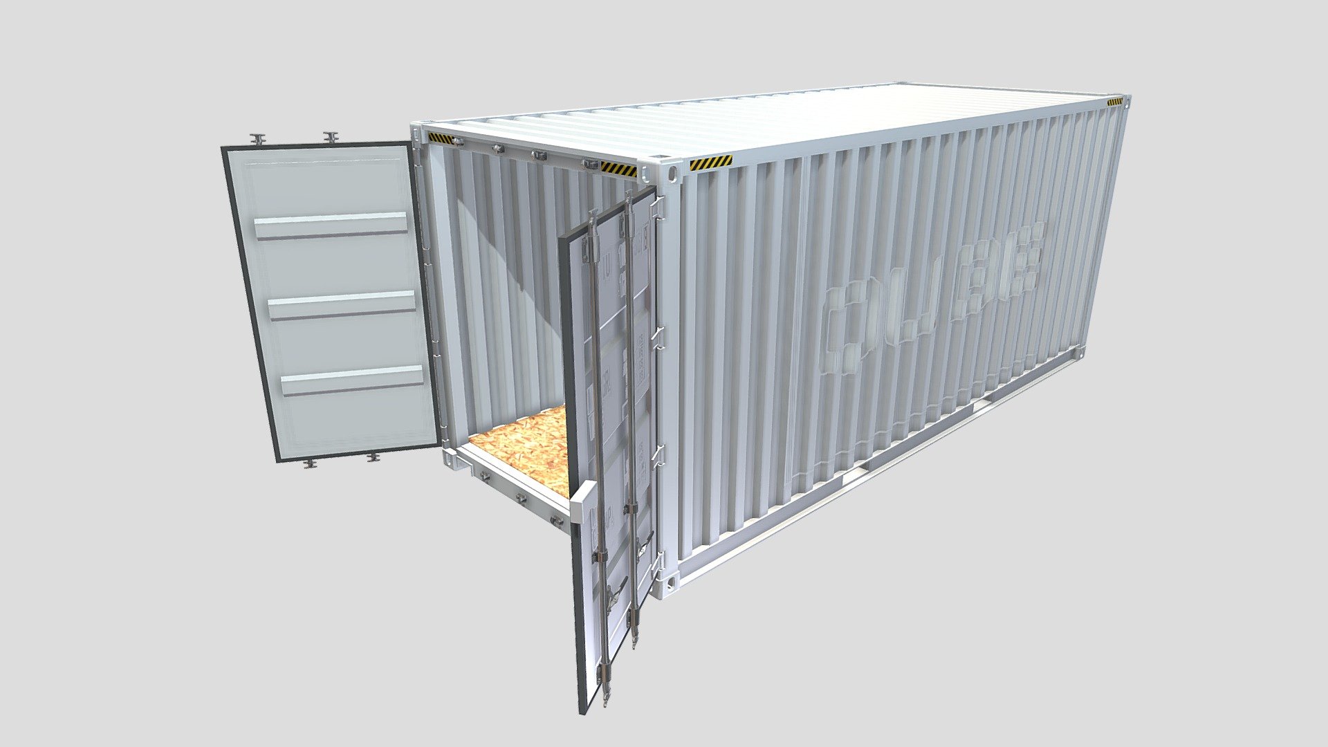 20ft Shipping Container Qube v2 - Buy Royalty Free 3D model by ...