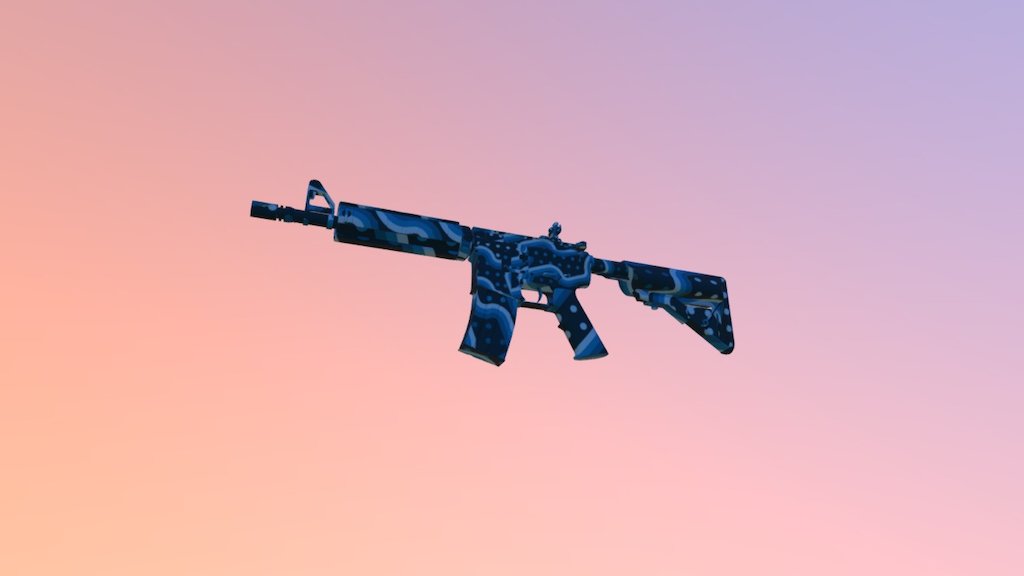 M4A4 | Out of the Blue - 3D model by theflyingpotato64 [3dd4662 ...