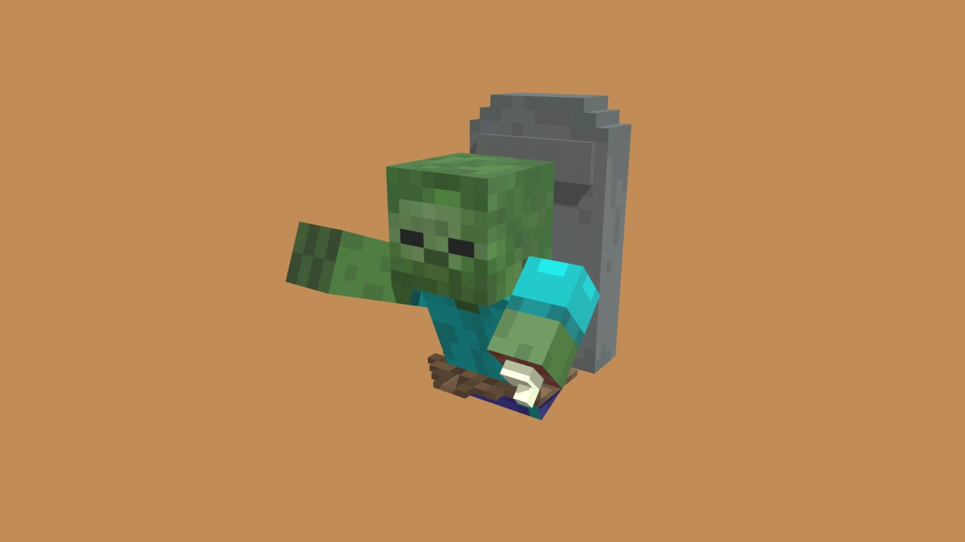 Minecraft Zombie Grave - 3D model by triton_chaine [3dd7c13] - Sketchfab