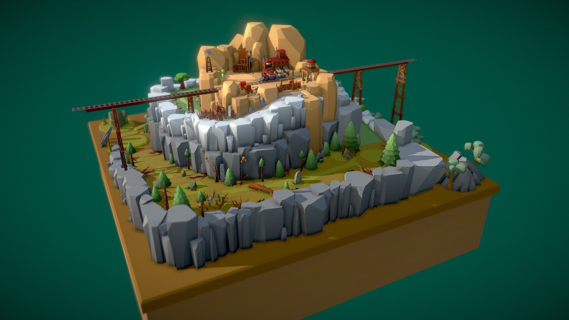 Low_Poly_Map - 3D model by Pasha4713 [3dd8ffc] - Sketchfab