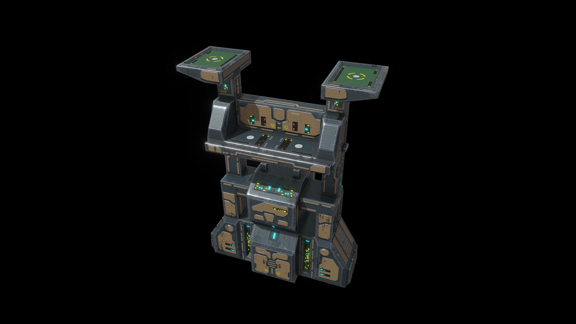 Low poly sci fi dock building - 3D model by Alexandr33D (@vympel ...