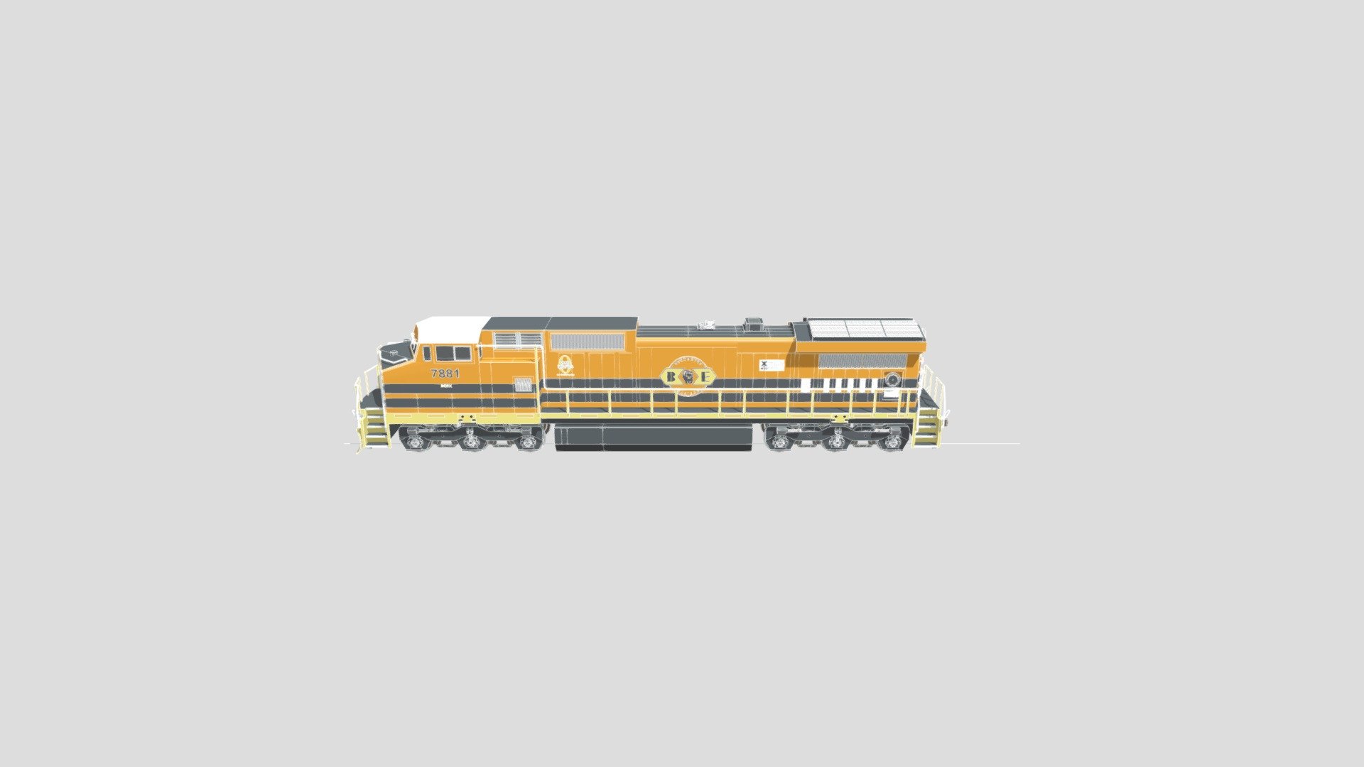GE C40-8W BERX 7881 - Download Free 3D model by scaxfphi876 [3de102e ...