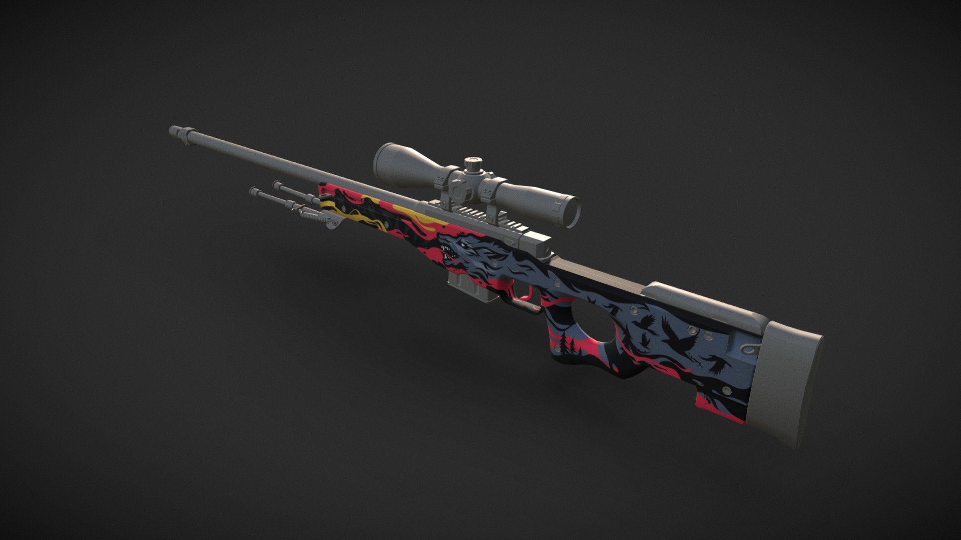 Lone Wolf - 3D model by murzakav [3de1426] - Sketchfab