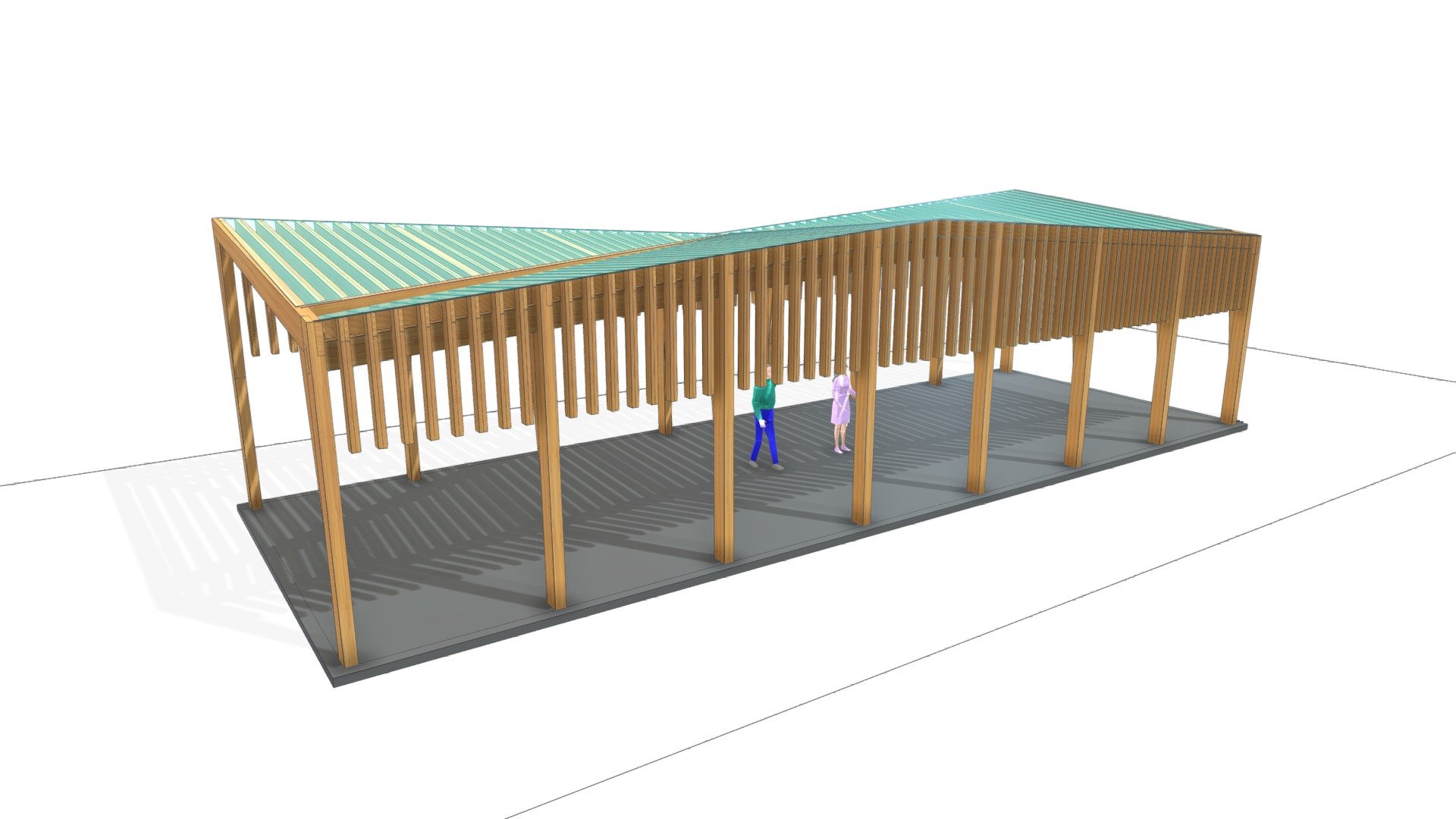 Custom Pergola trellis 55 ft L x 19 ft W - MDF - 3D model by Forever ...