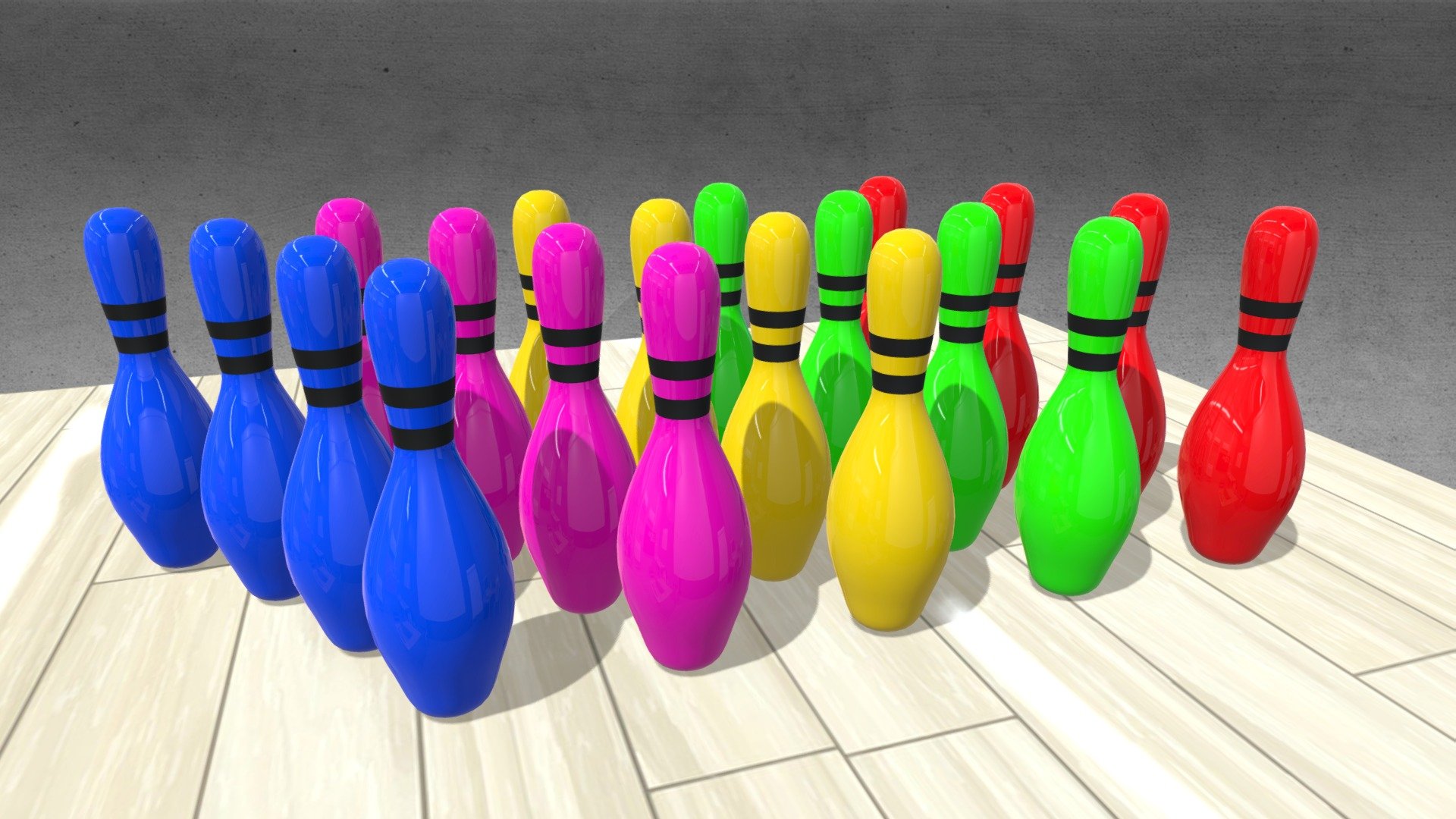Colorful Bowling Pin - Download Free 3D model by saqlainbaig [3debbd5 ...