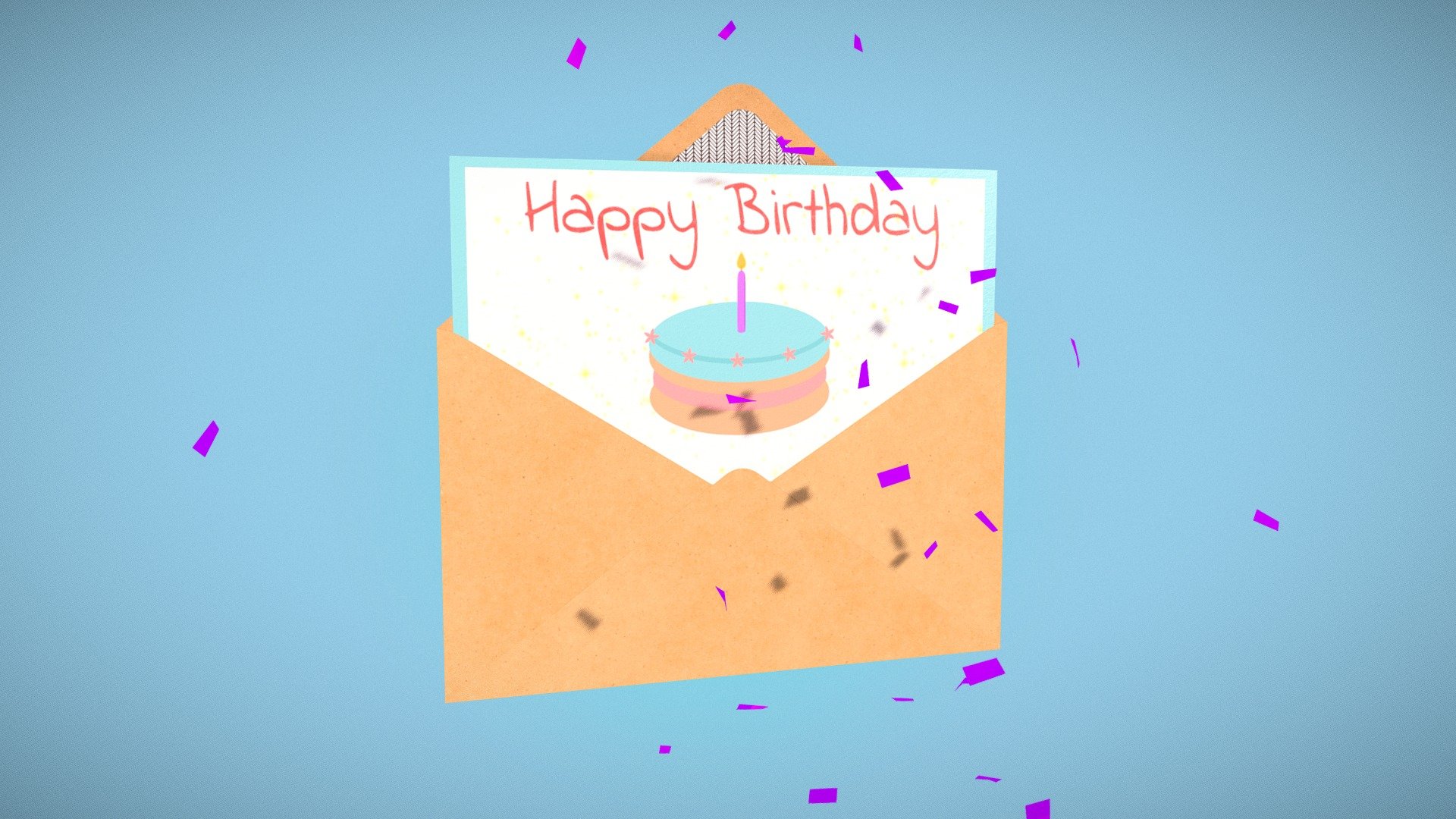 Personalized and Animated Birthday Greeting Card - Buy Royalty Free 3D ...