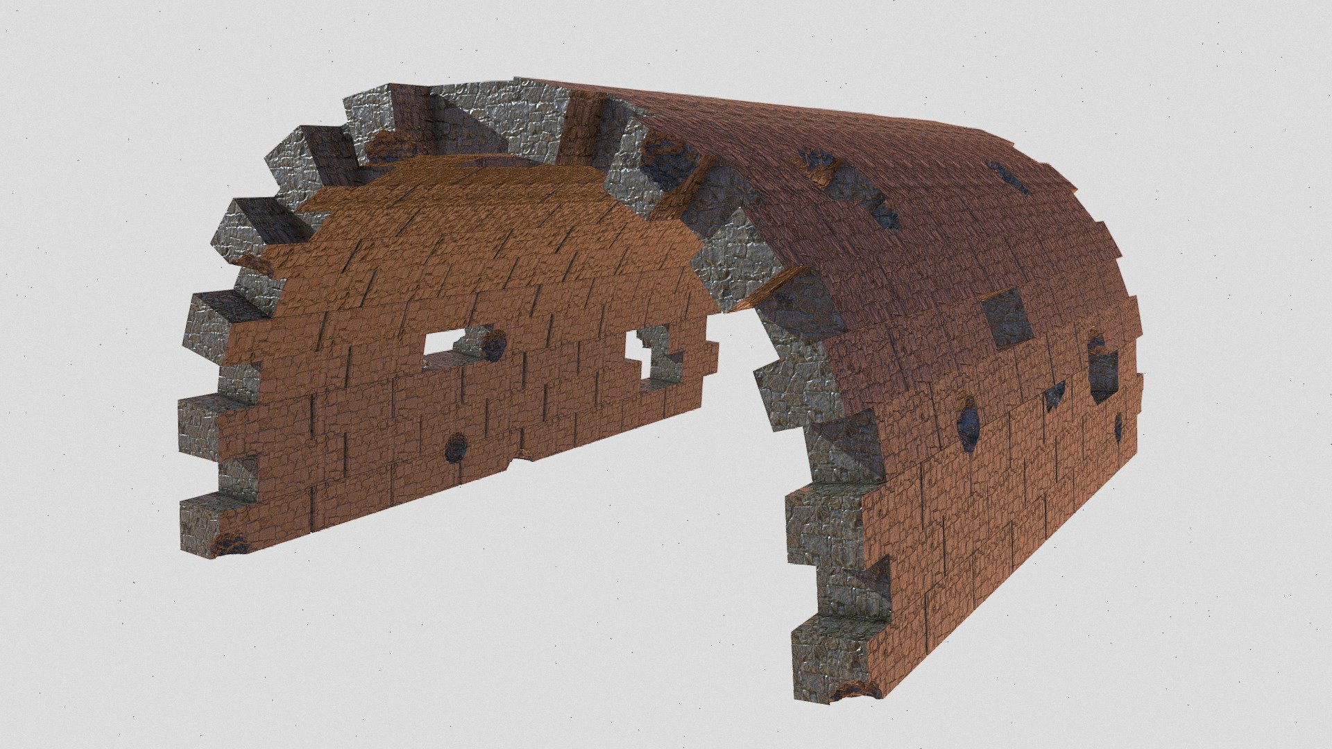 Low Poly Ancient Brick Tunnel - Buy Royalty Free 3D model by Hoody468 ...