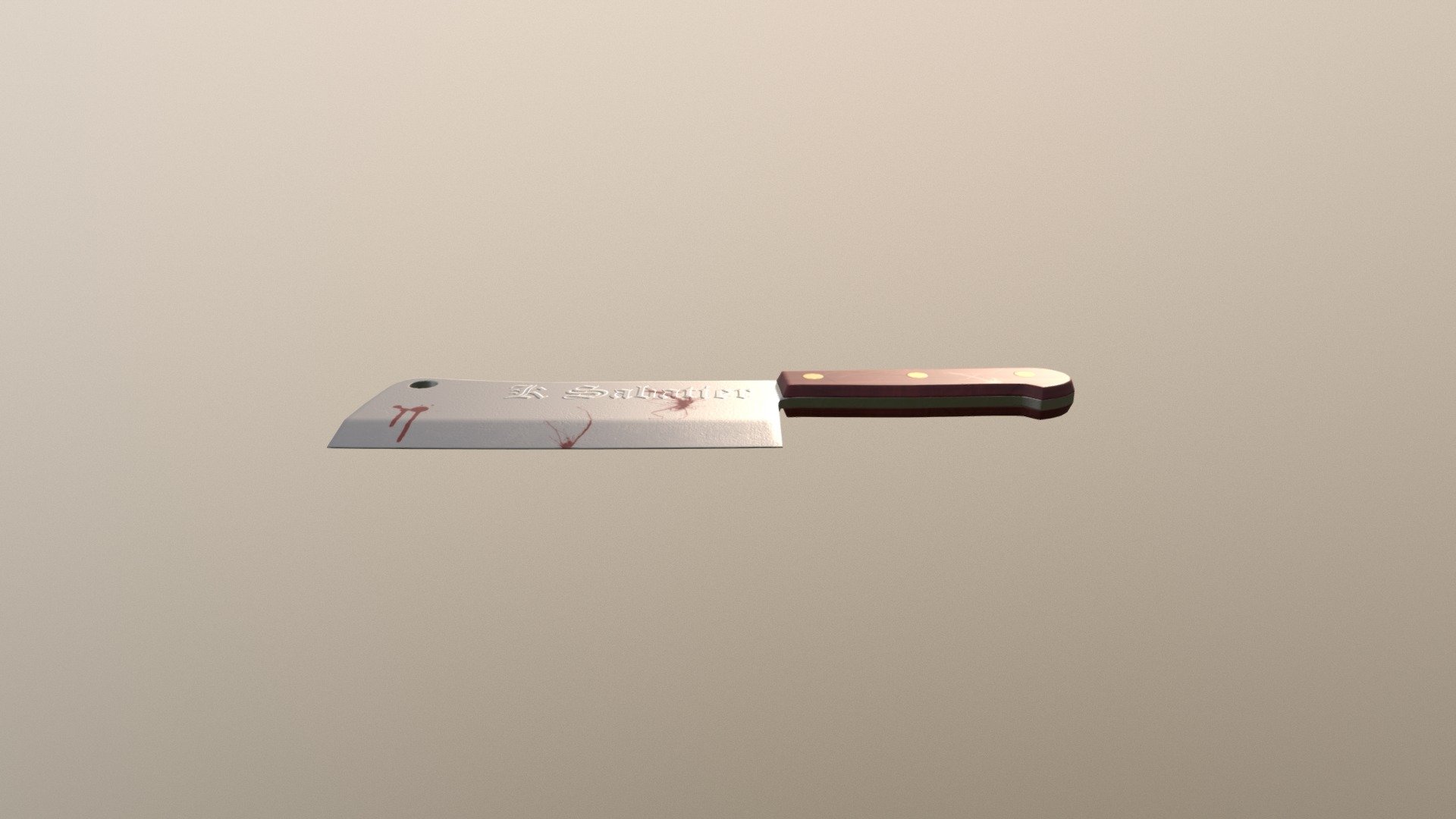Melee weapon: Cleaver - 3D model by Stef Janssens (@Stef_Janssens ...