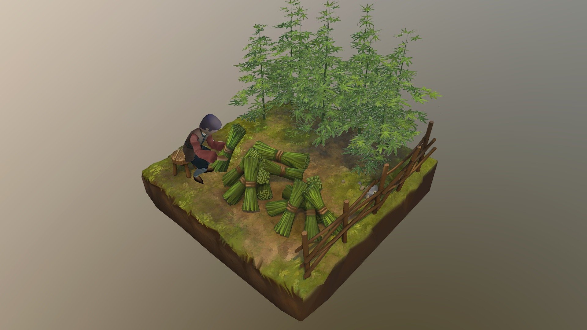 Hemp Gatherer - 3D model by superbuff [3df5c7f] - Sketchfab