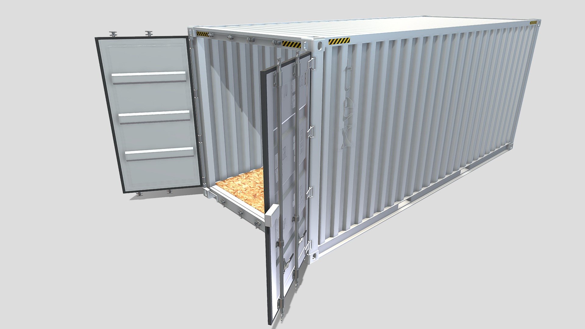 20ft Shipping Container Tex v2 - Buy Royalty Free 3D model by ...