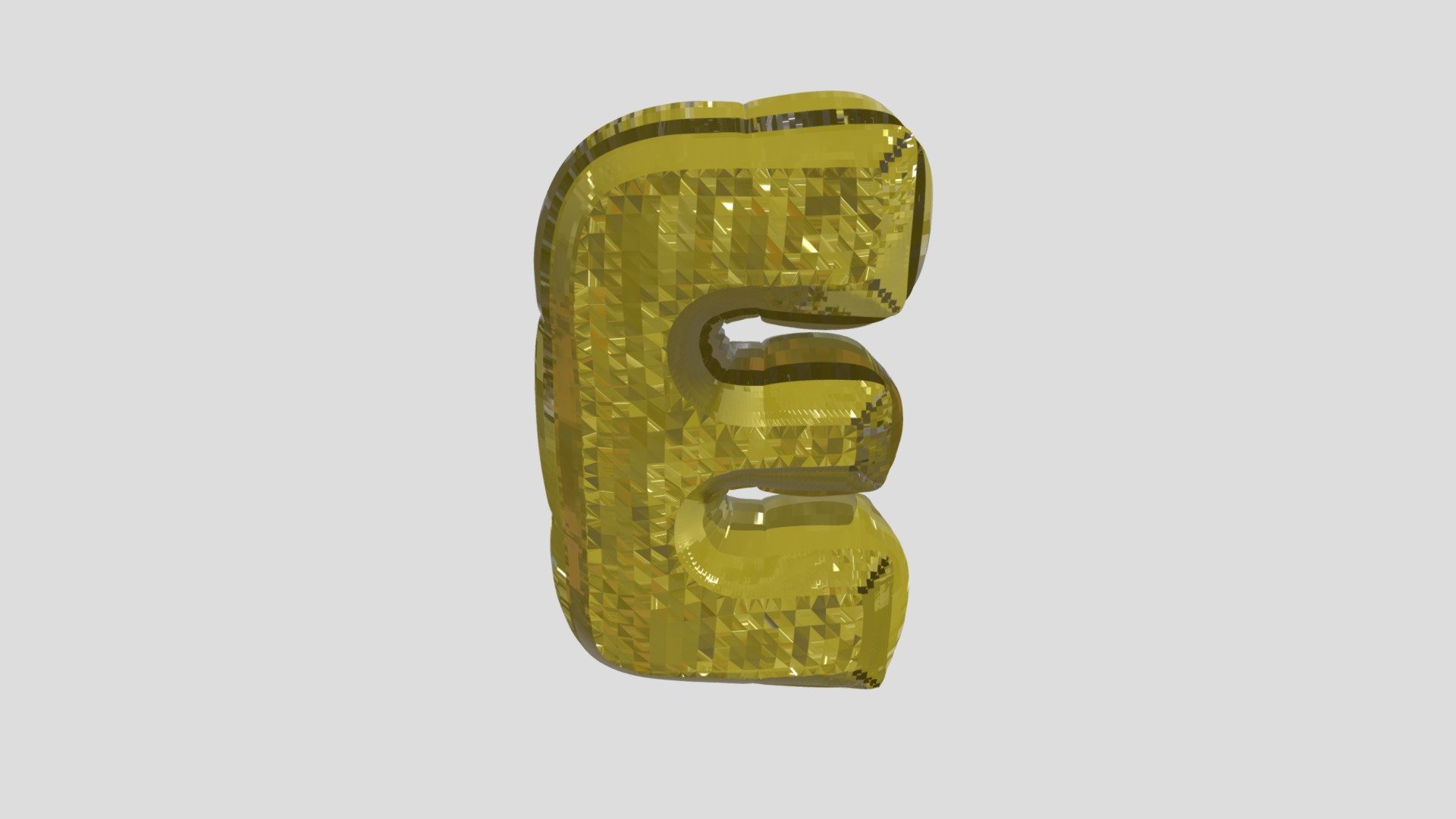 GOLD E BALLOON ~ 36daysoftype - Download Free 3D model by lblva ...