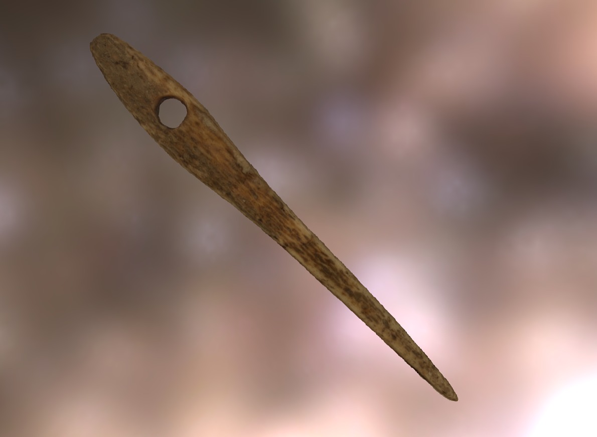 Romano-British Bone Needle - 3D model by DigVentures [3dfc7d9] - Sketchfab