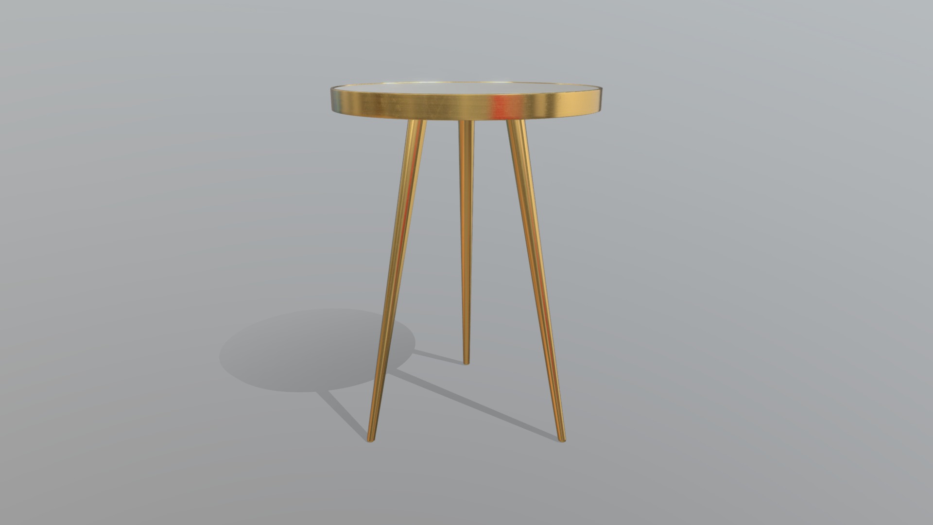 Gold three legged table - 3D model by zeg.ai [3e0075b] - Sketchfab
