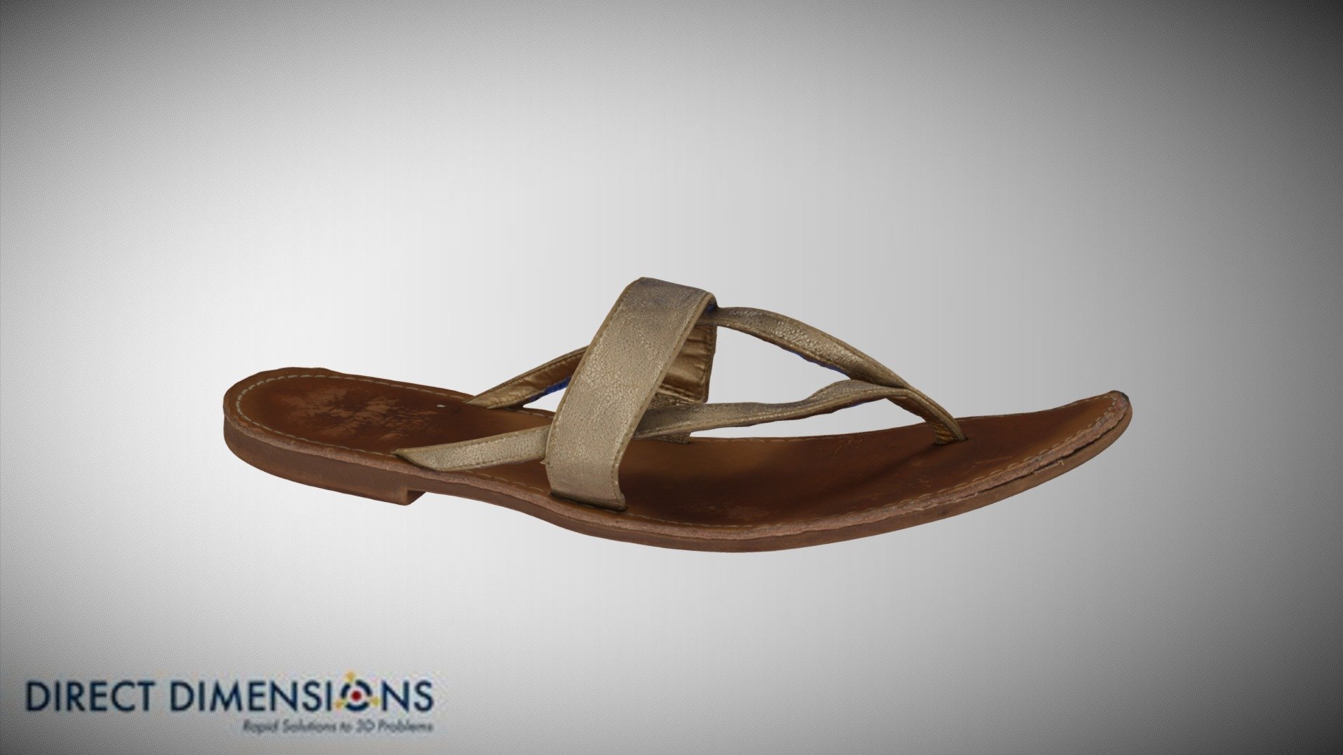 Ladies Flip Flop Shoe (PASS, no edits) - 3D model by Direct Dimensions ...