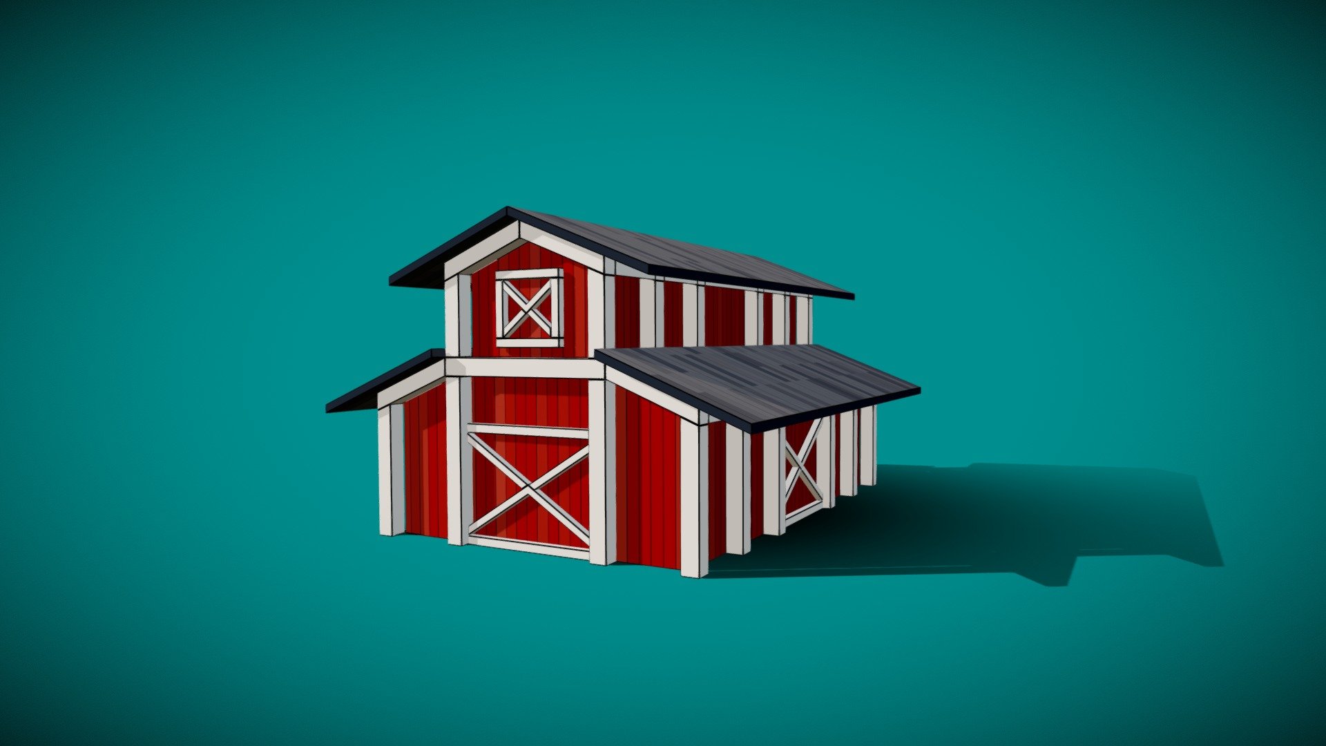 Simple Stylized Barn - Download Free 3D model by PIXELOKAY [3e06cdb ...