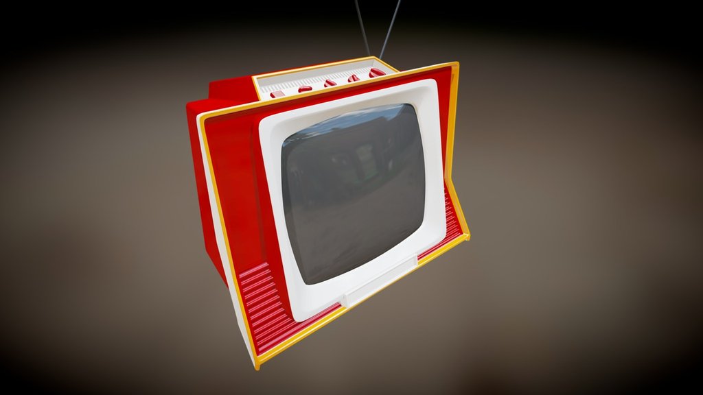 Red Retro Television - 3D model by icestylecg [3e0af07] - Sketchfab