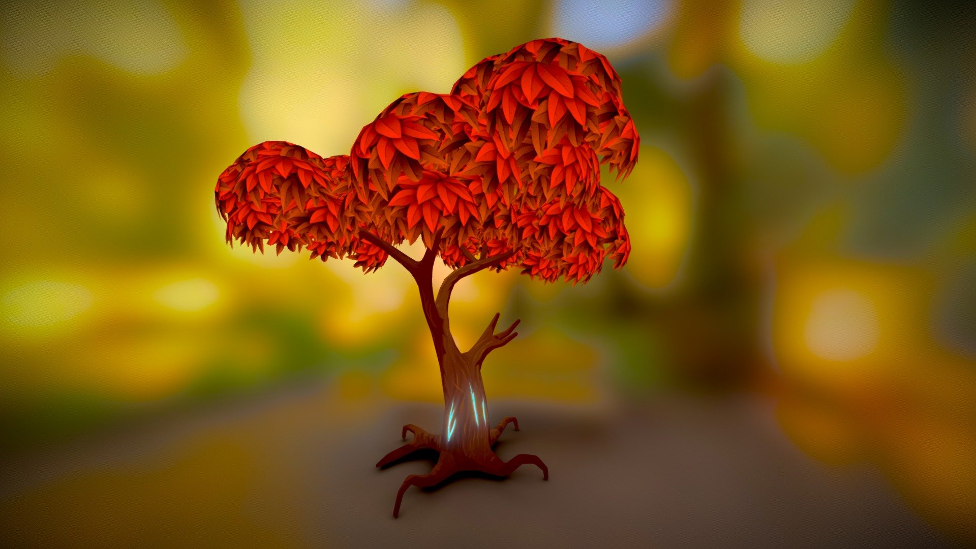 Simple lowpoly fantasy tree - 3D model by Alpie (@alpie.br) [3e0beef ...