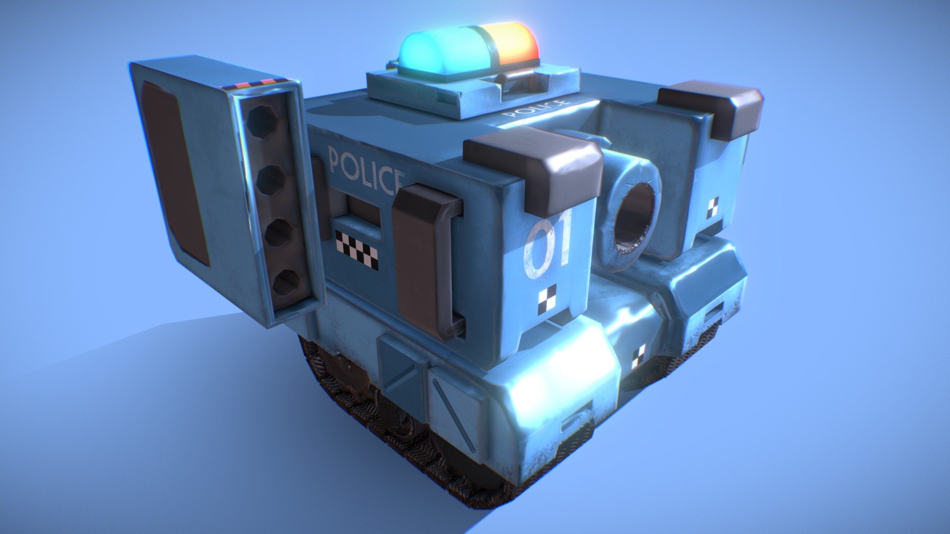 Stylized Tank - 'Realistic' Textures - 3D model by Matthew (@matthew ...