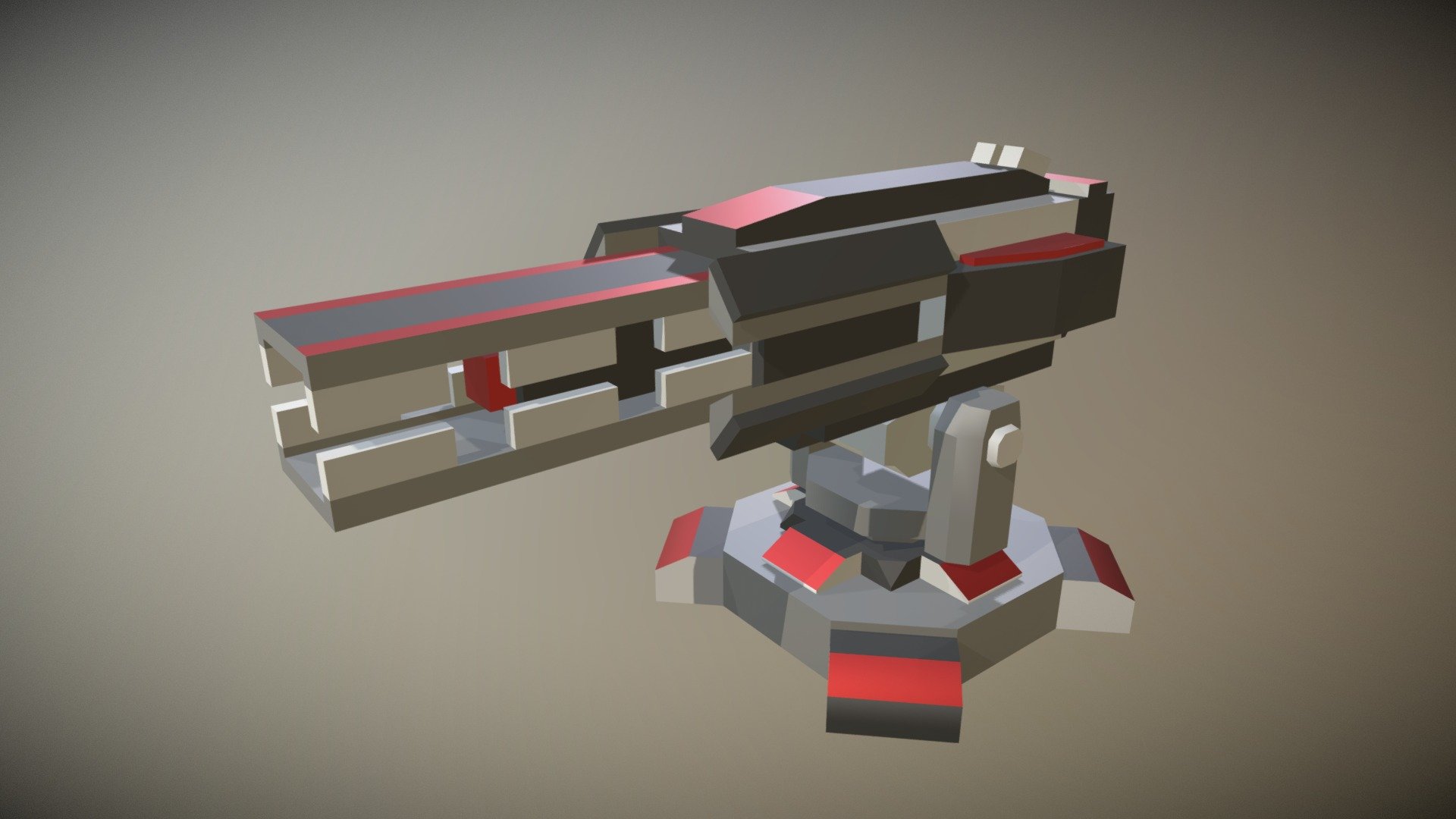 Railgun - 3D model by Archibald Atienza (@Gr3enRan6er) [3e0d7eb ...