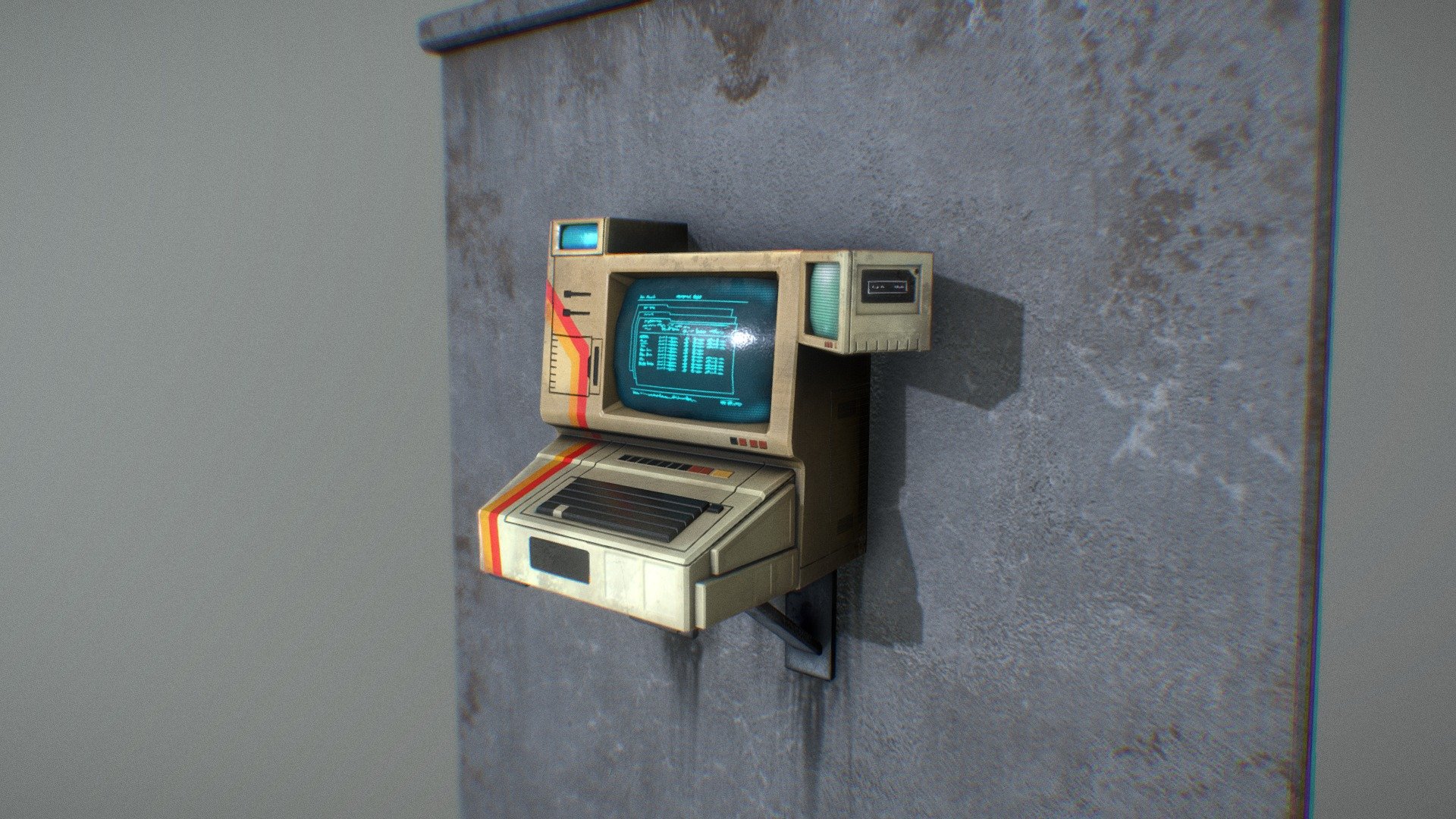 Retro Computer - 3D model by tnjngy [3e0f245] - Sketchfab