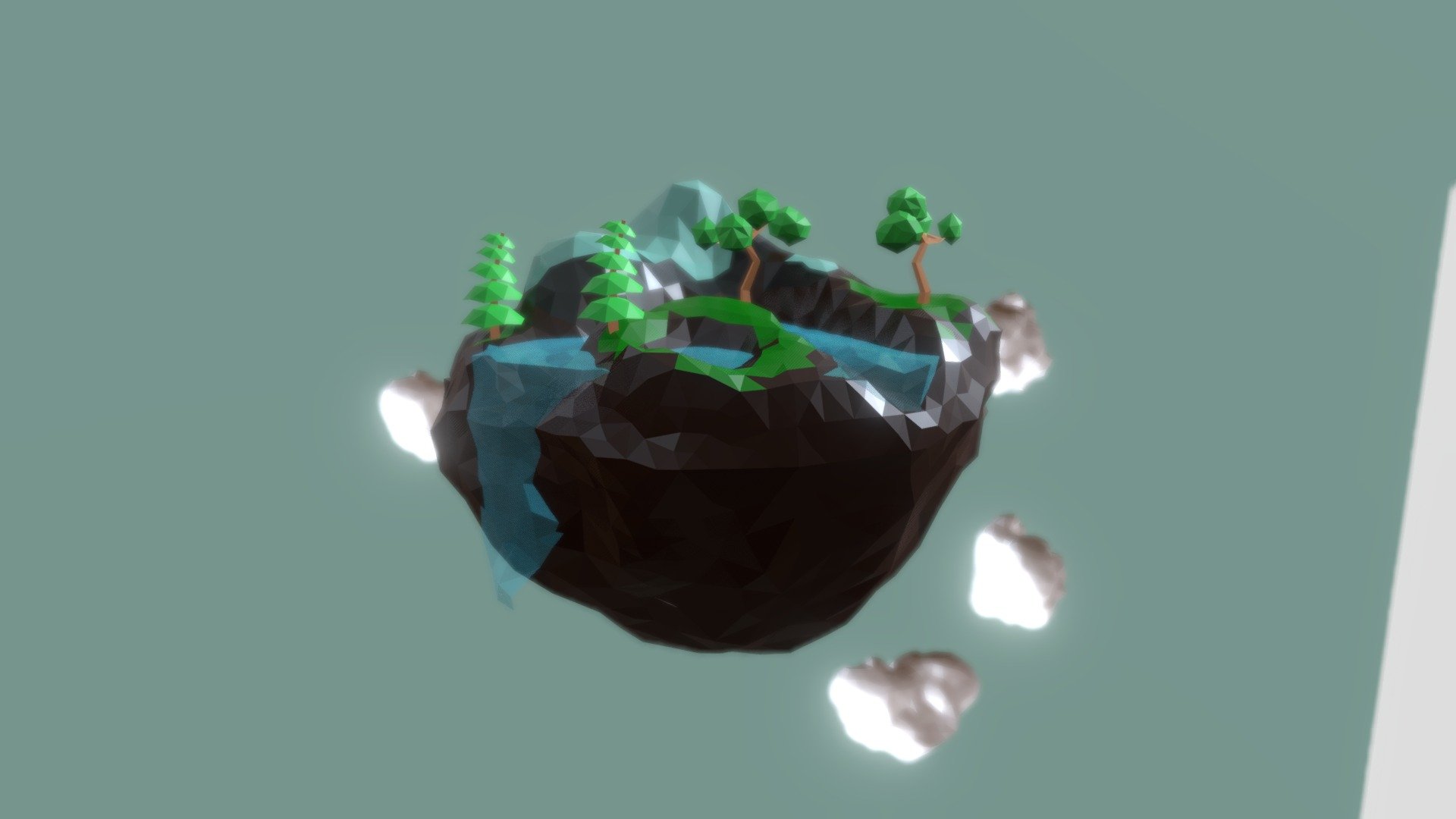 Low-Poly Plain Floating island - Download Free 3D model by JulianosNova ...