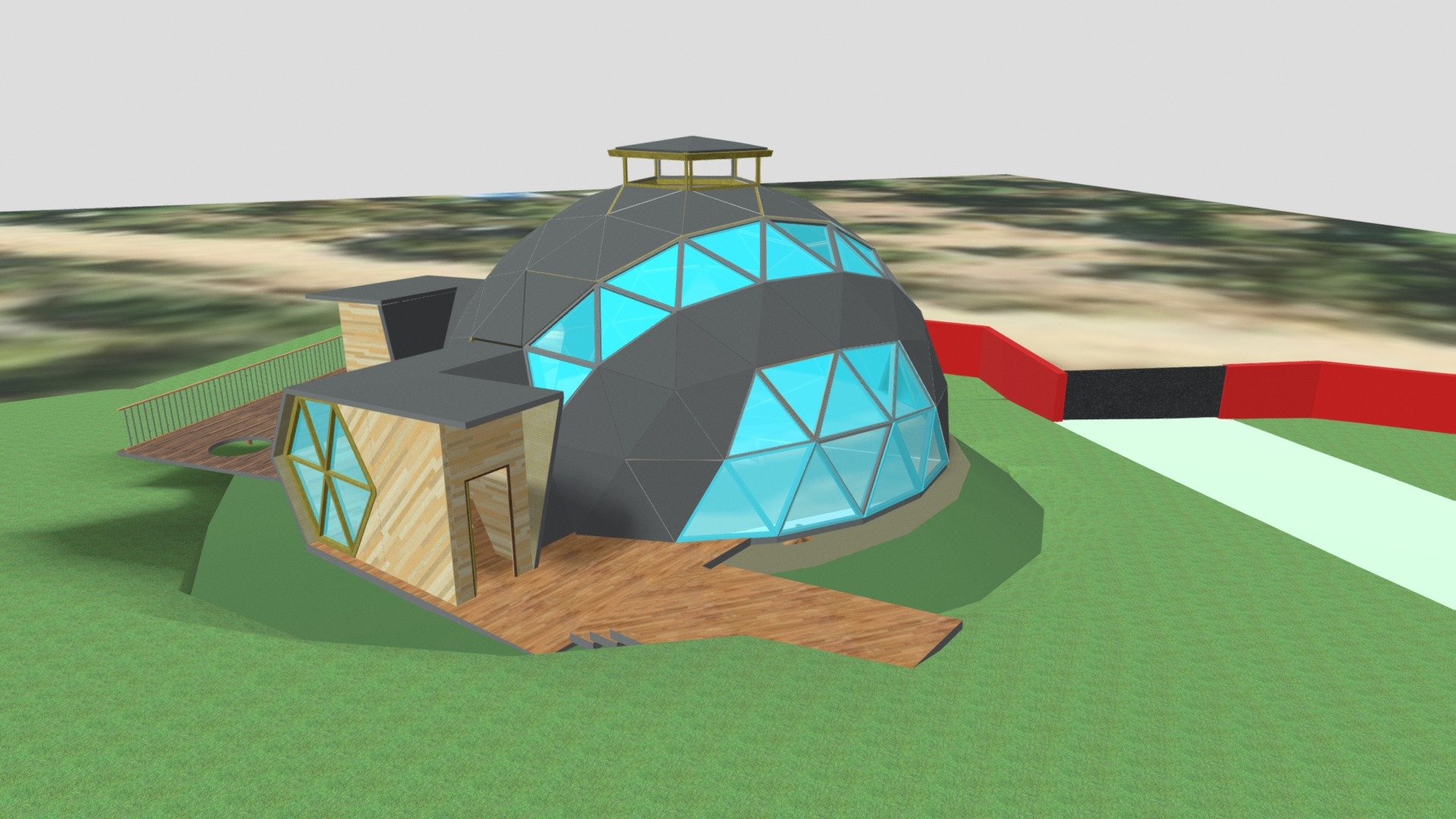 DOMO LA AURORA - 3D model by IncubARQ Studio (@incubarqstudio) [3e16df5 ...