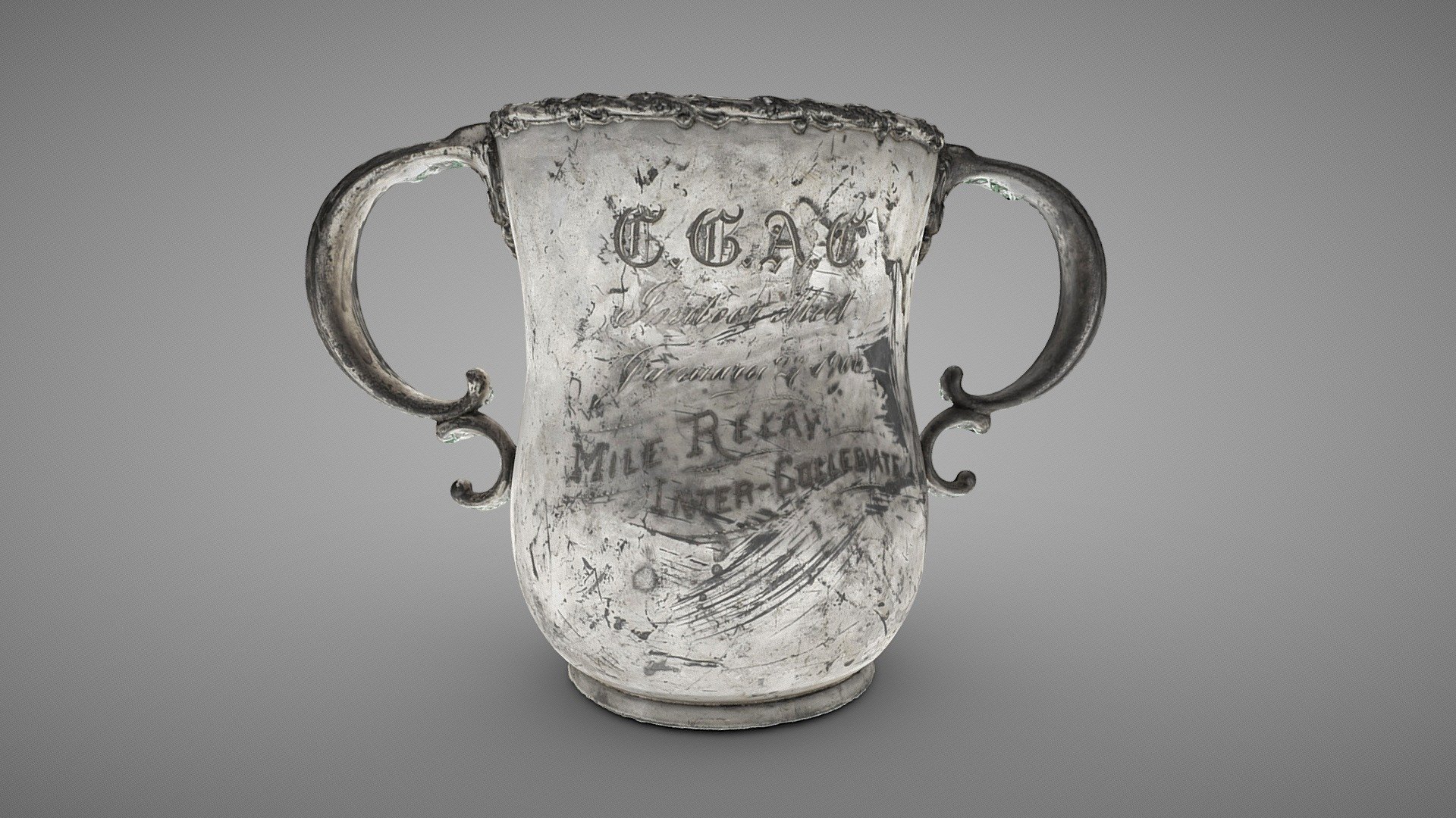 IU Intercollegiate Mile Relay Trophy from 1906 - 3D model by Advanced ...