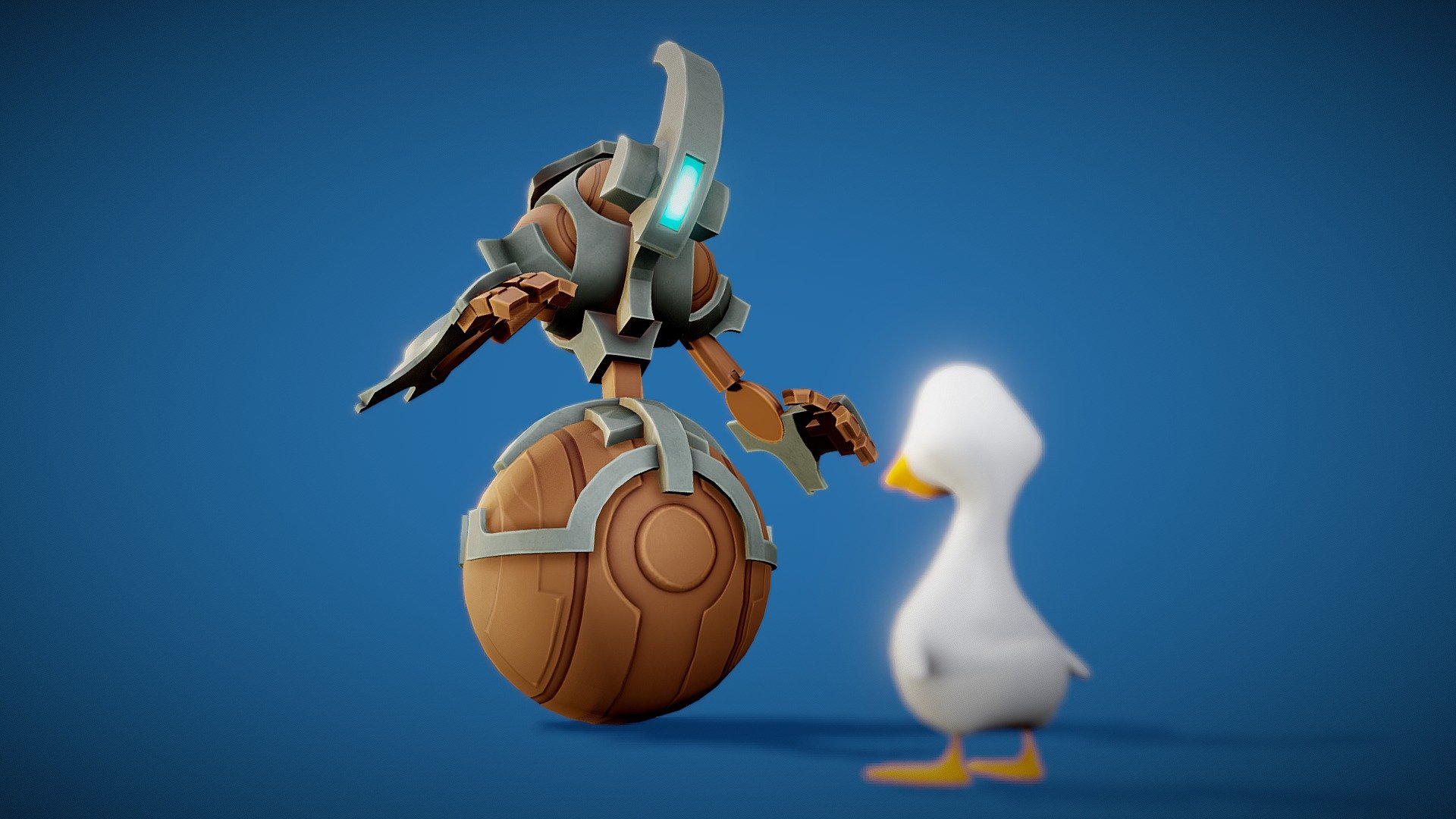 Hob Robot (and puddles the duck) - 3D model by Harry_L [3e19cd6 ...