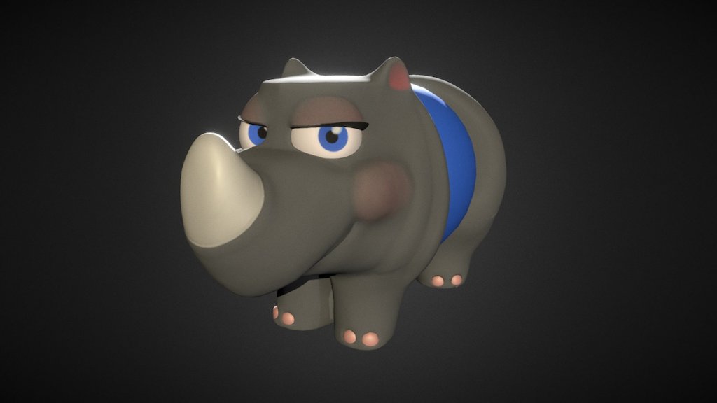 Little Rhino - 3D model by Rafael Brandão (@rafaelbrandao) [3e1a543 ...