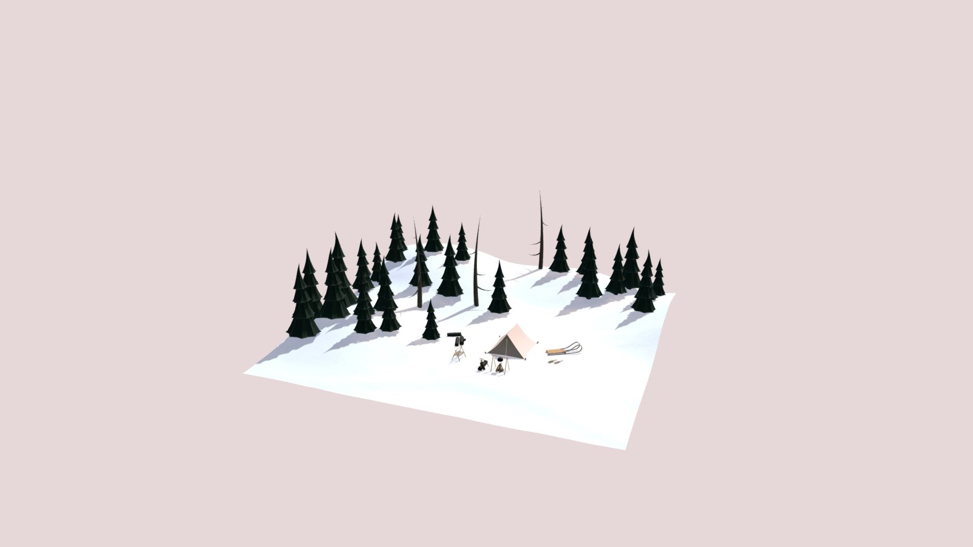 Winter Wilderness - 3D model by Kate (@kateschafferius) [3e1b374 ...