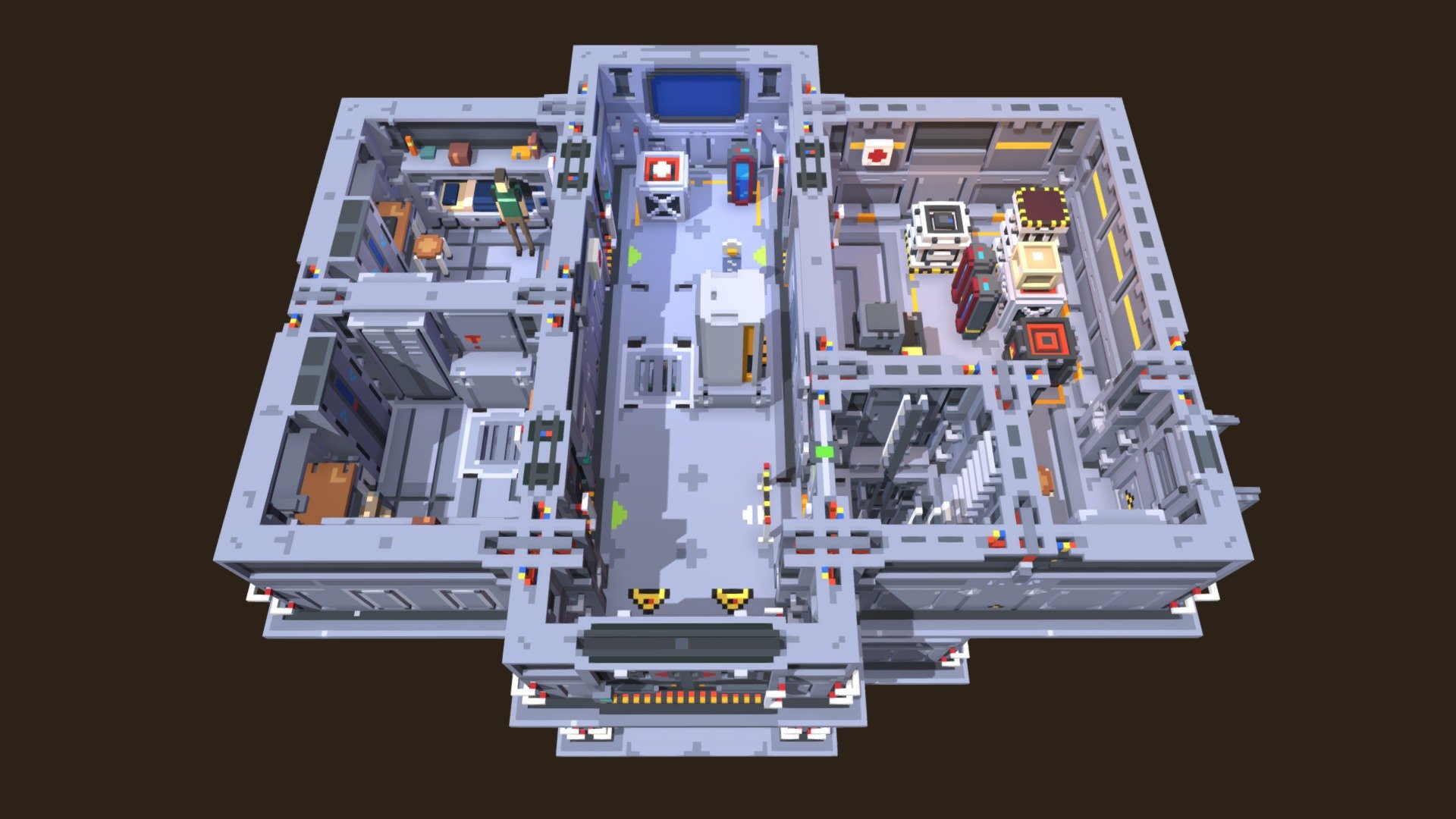 SciFi_Voxel_Pack LevelDemo - 3D model by s.probka [3e1b7da] - Sketchfab
