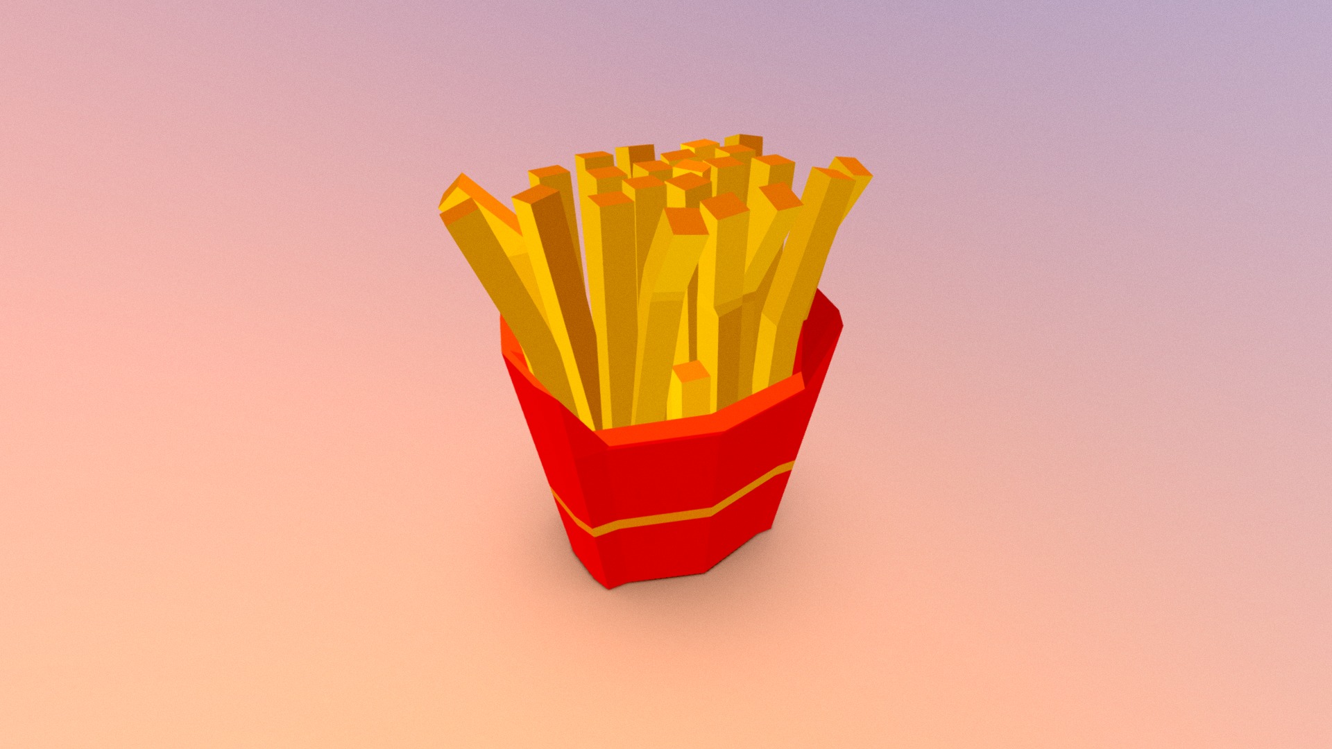 French fries - 3D model by yiixii [3e1f2f4] - Sketchfab
