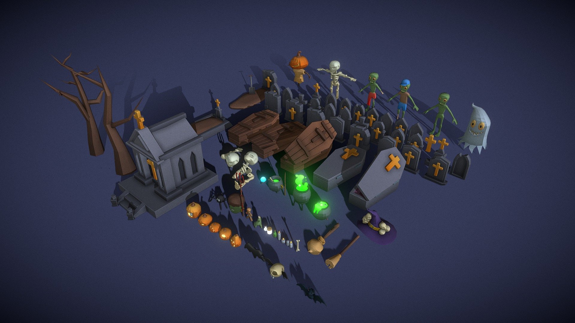 Halloween Pack - Buy Royalty Free 3D model by Celestia Studio ...