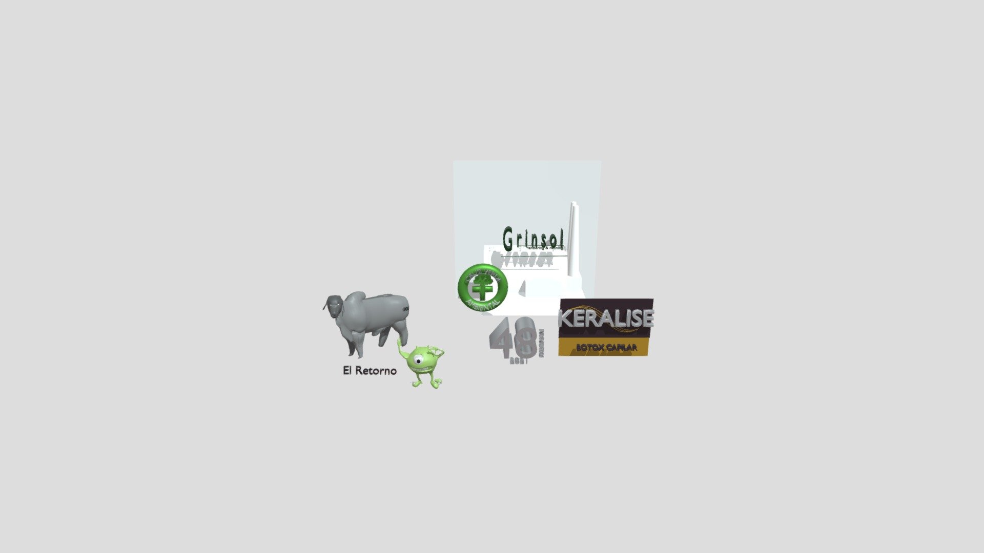 MIX LOGOS - 3D model by Juan.David.Plata [3e25f63] - Sketchfab