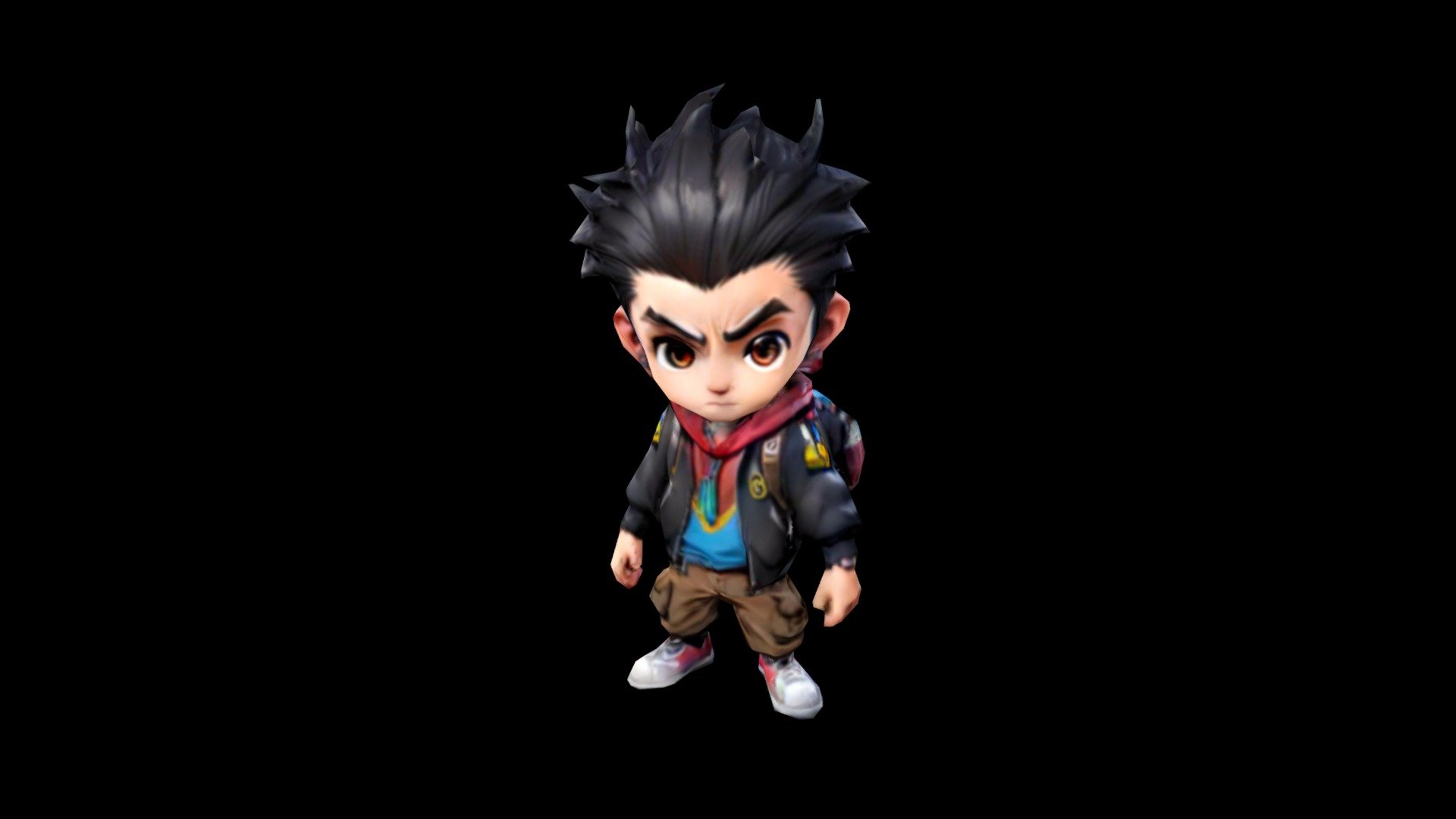 Anime-style boy facing forward - Download Free 3D model by klrxyz ...